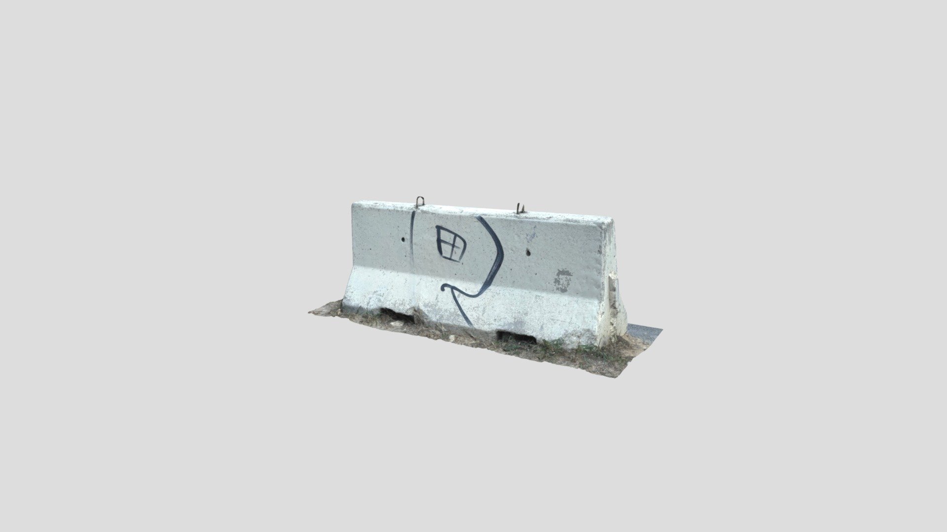 Roadblock concrete with graffiti - Buy Royalty Free 3D model by IVAR ...