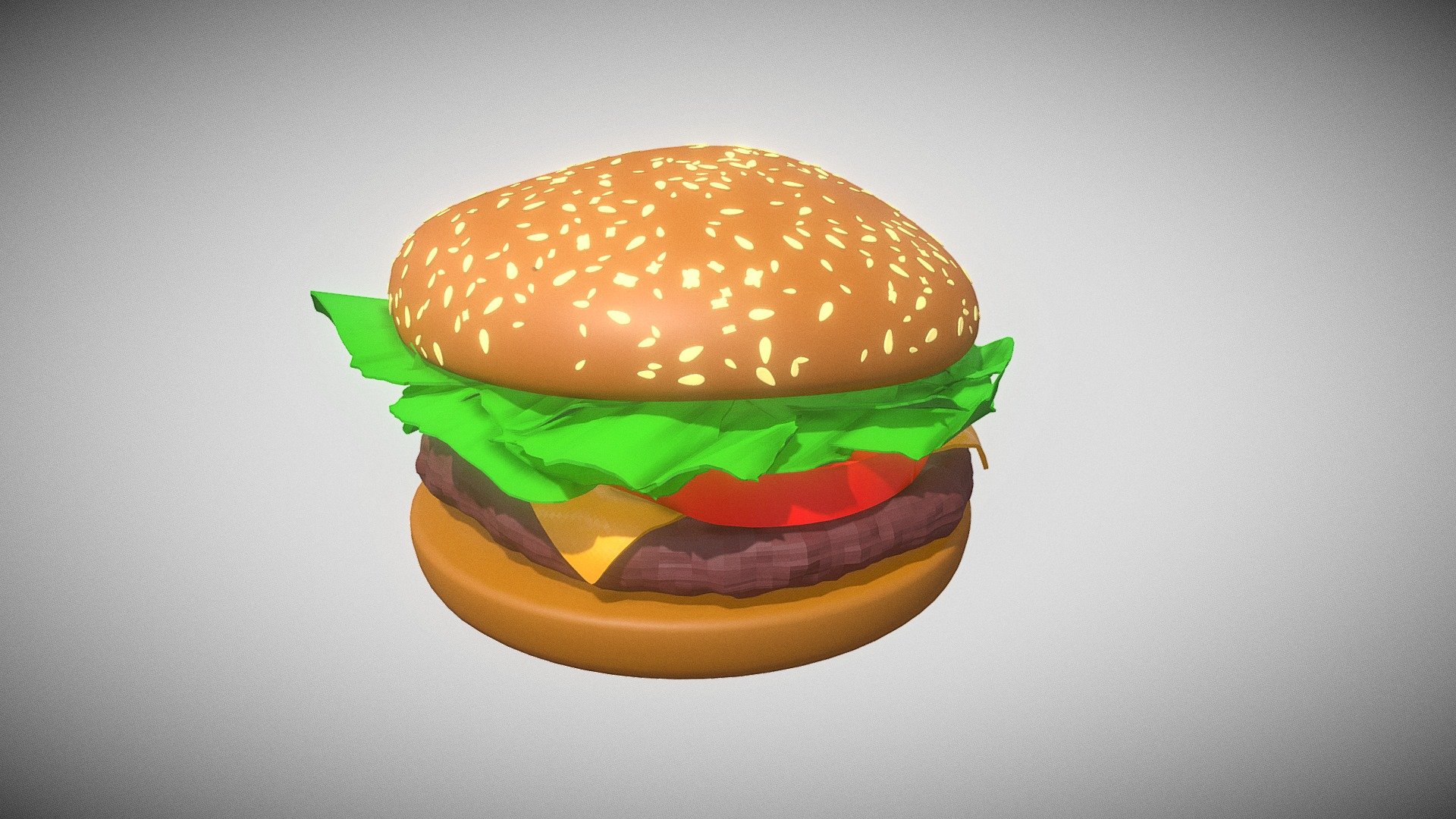 Low poly burger - Download Free 3D model by FArHAn's 3D worKs ...