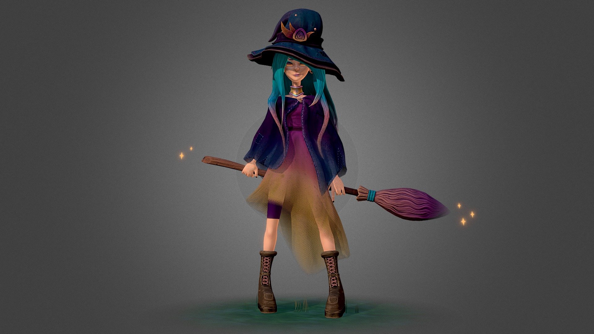 Witch Apprentice - Download Free 3D model by Sharon Kunne (@sharonkunne ...