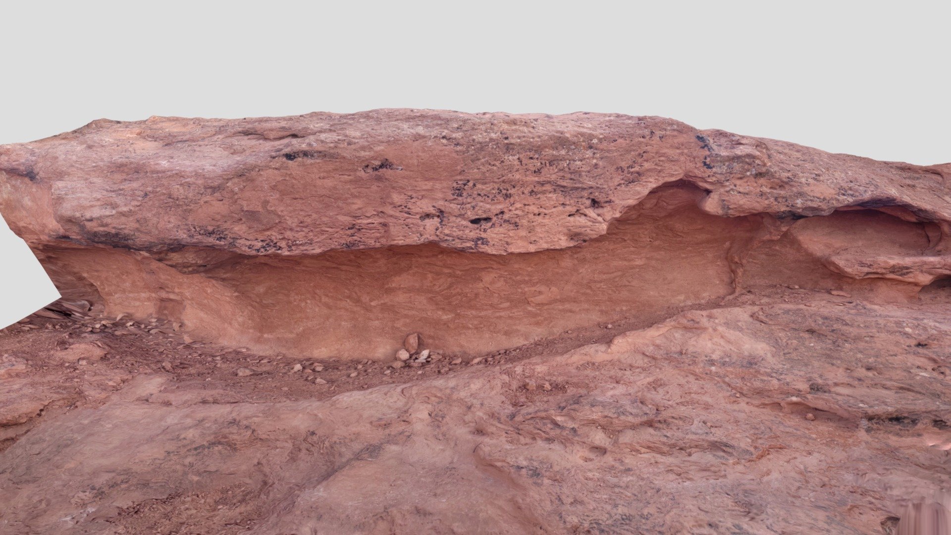 monolithic overhang rock - 3D model by GoochFauxRock [6c6349c] - Sketchfab
