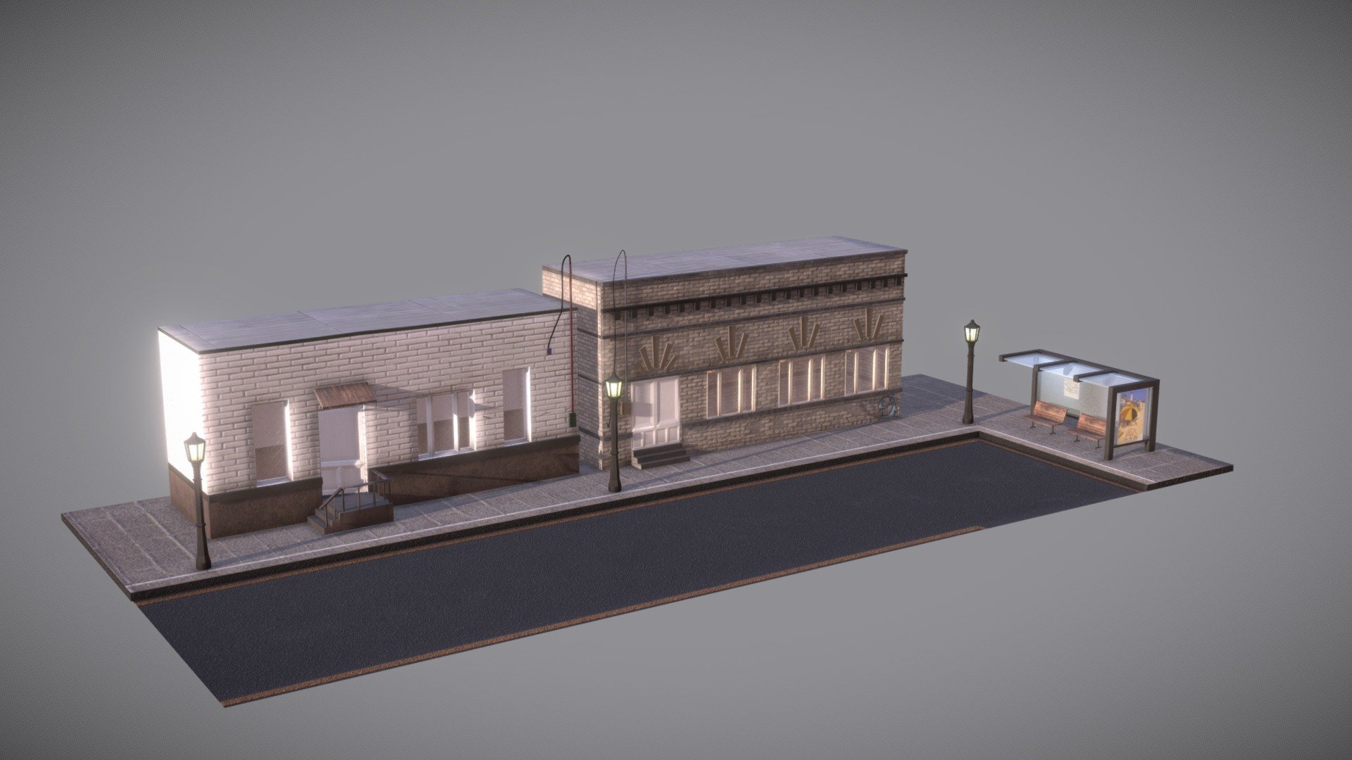 Street - 3D model by Annabel Colom (@acc032000) [6c637fb] - Sketchfab