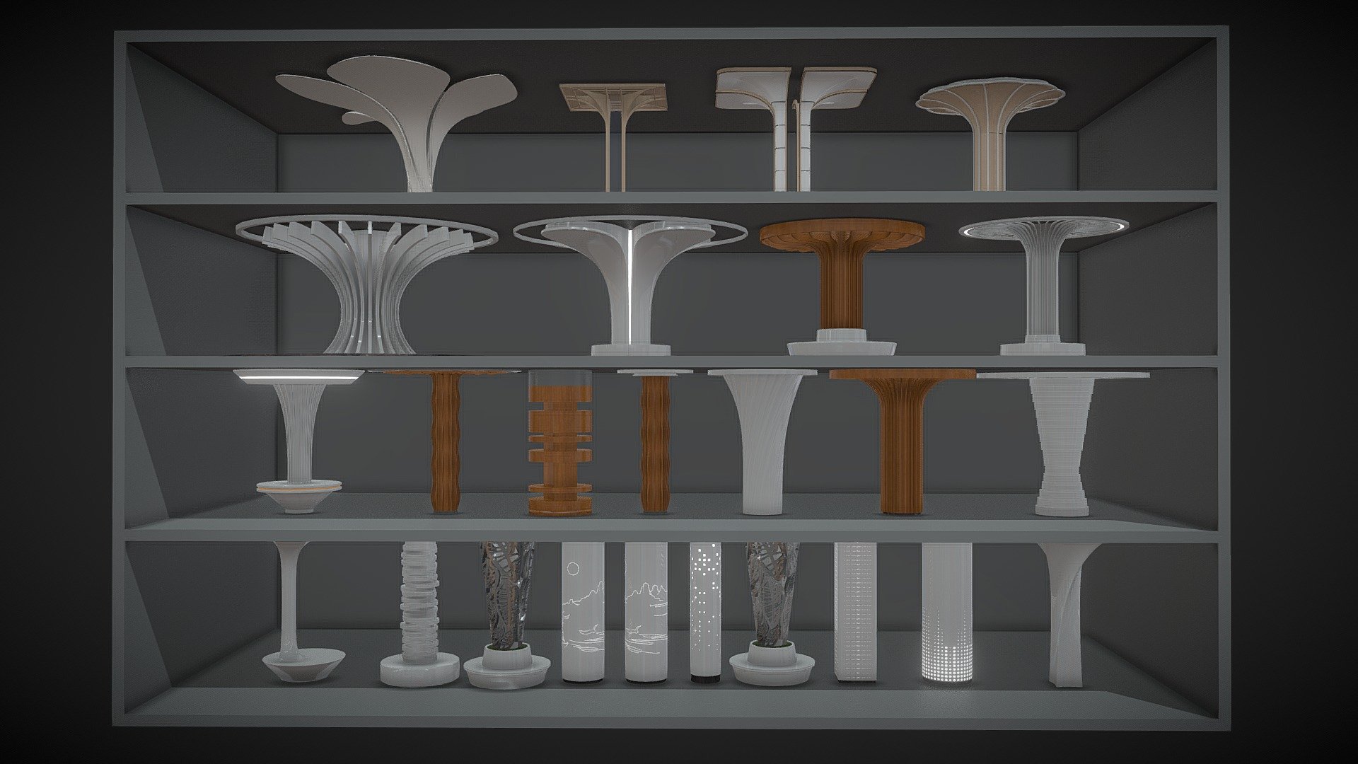 ,A collection of various irregular columns - Buy Royalty Free 3D model ...