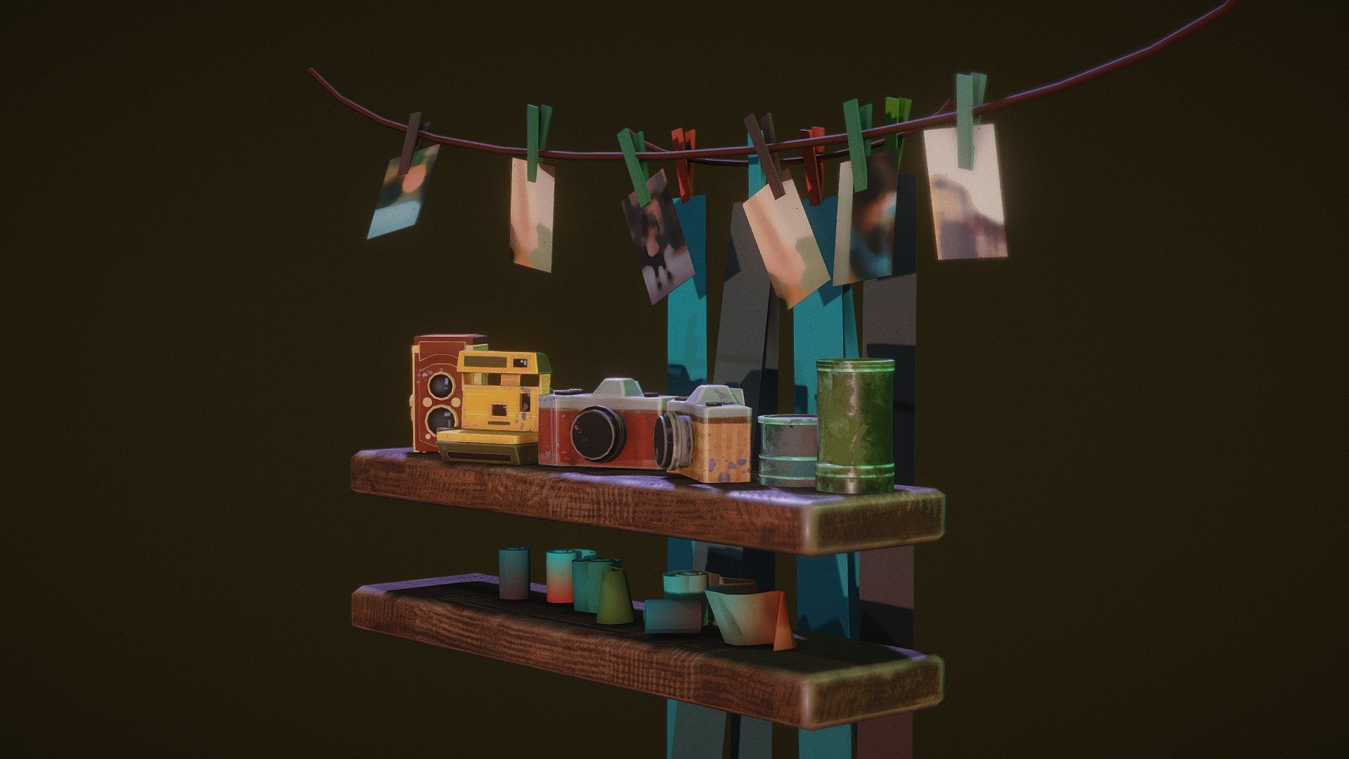 Stylized Low Poly Camera Set - Buy Royalty Free 3D model by Julius ...
