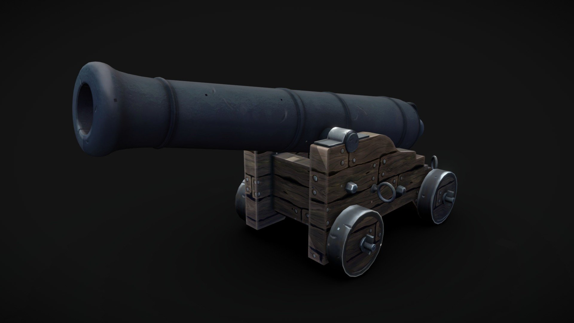 Hand Painted stylized Cannon - 3D model by Panicus [6c6acde] - Sketchfab