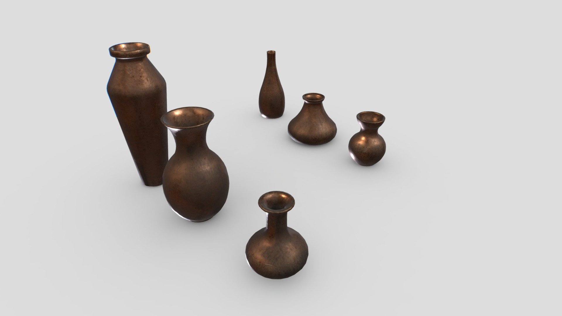 Old Copper Jars pack 2 - Buy Royalty Free 3D model by 32cm [6c6c9dd ...