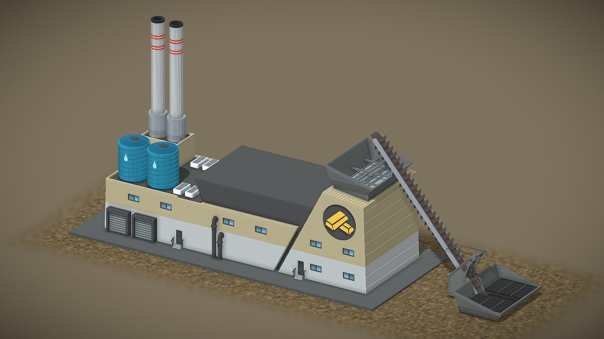 Voxel Gold Mining Building - Buy Royalty Free 3D model by SHUBBAK ...