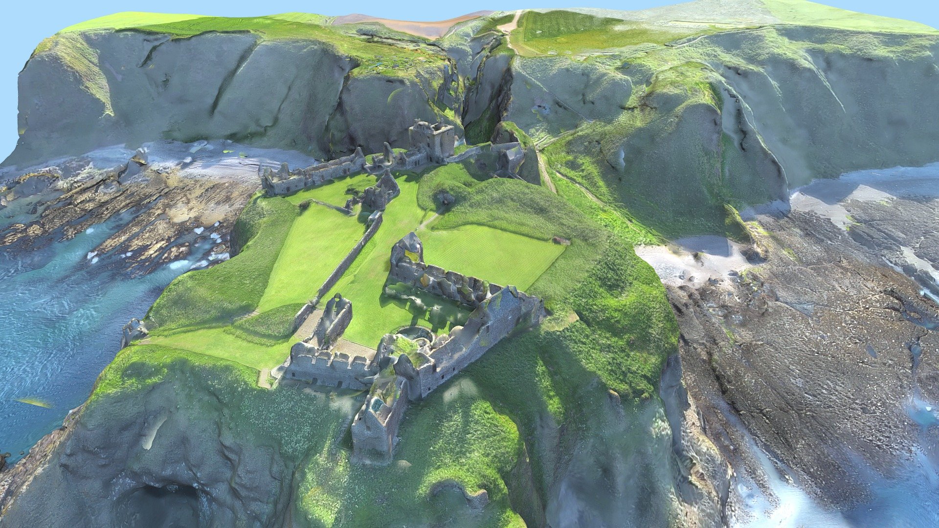Dunnottar Castle, Fortress Scotland - Buy Royalty Free 3D model by ...