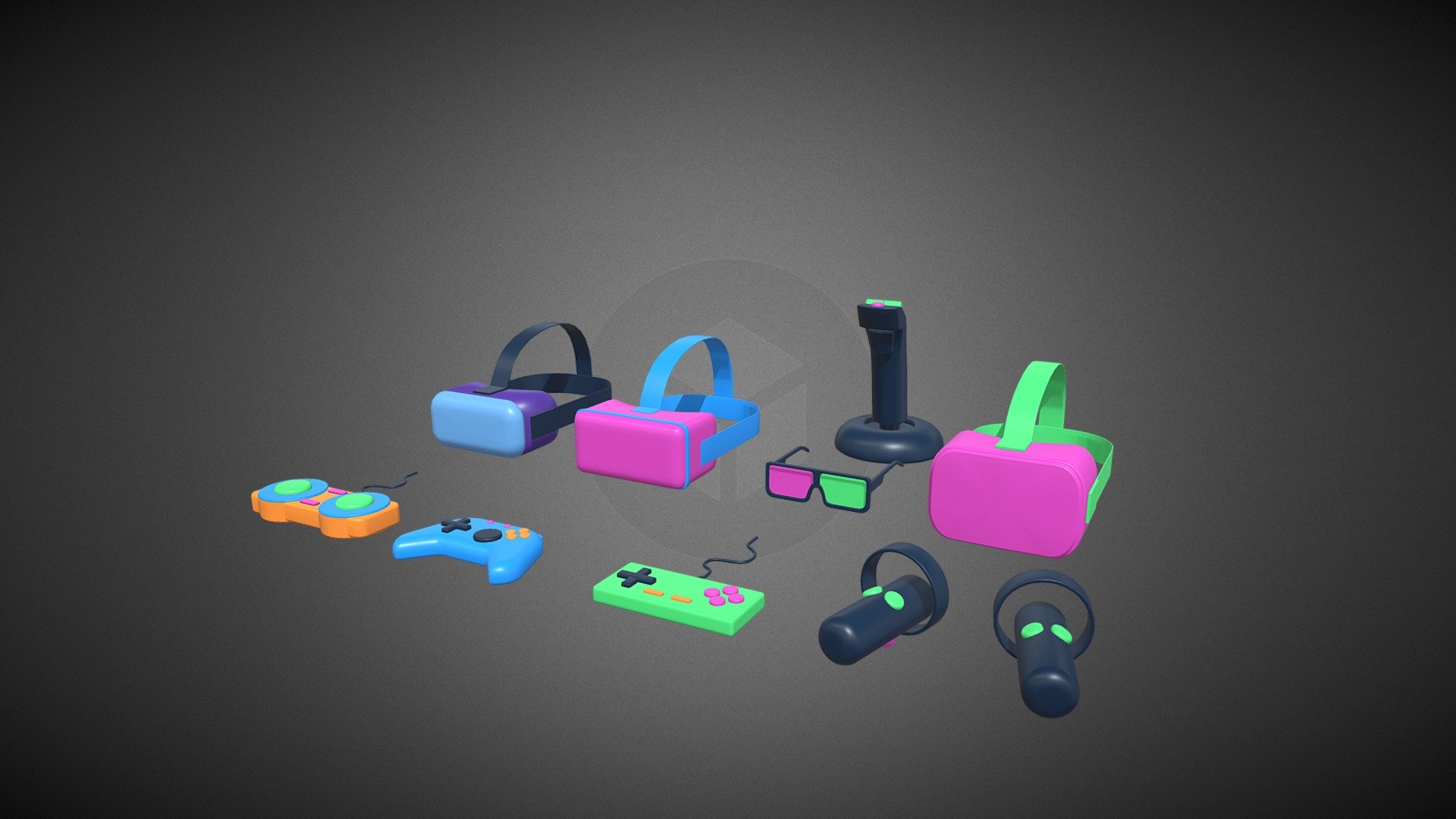 Simple Models of Video Games Equipment - 3D model by Vitamin ...