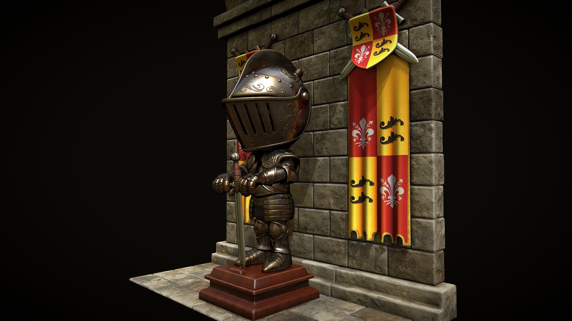 Knight armor of the lily (toy style) - 3D model by giobiancoFB [6c7909d ...