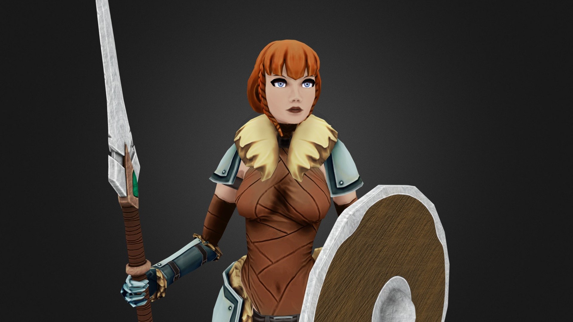 Hand Painted Female Warrior - 3D model by KintzY [6c7945a] - Sketchfab
