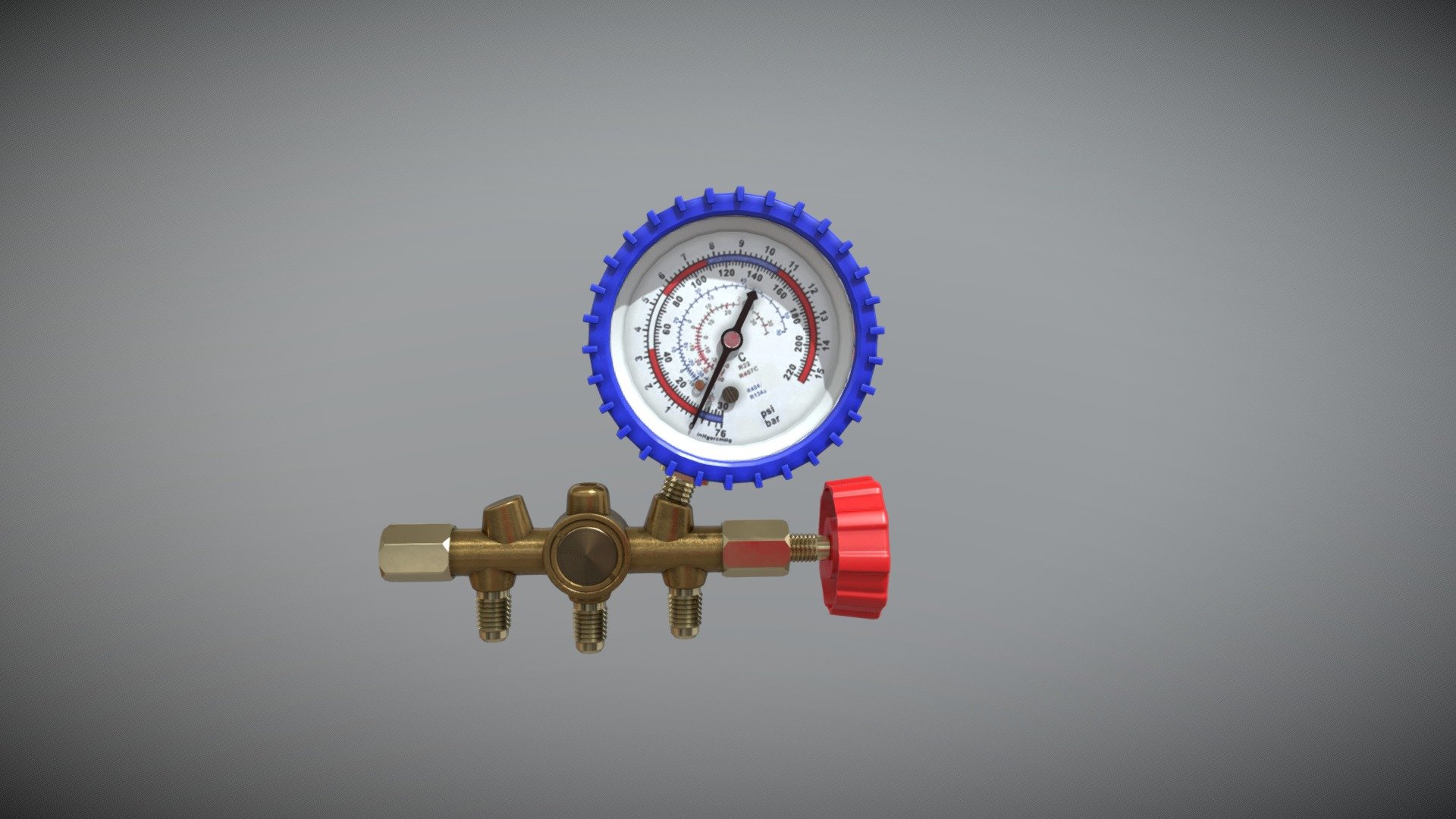 HVAC Freon Gauge - 3D model by sean.mauney [6c7b8b1] - Sketchfab