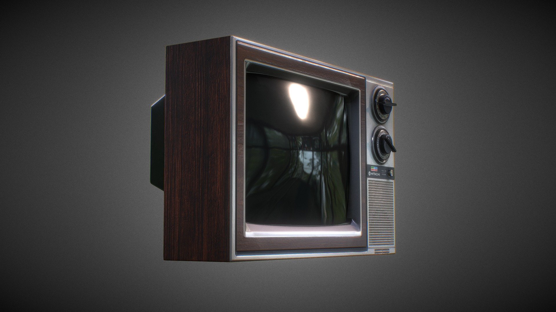 Old 1980s retro TV with 2k texture - Download Free 3D model by CGI ...