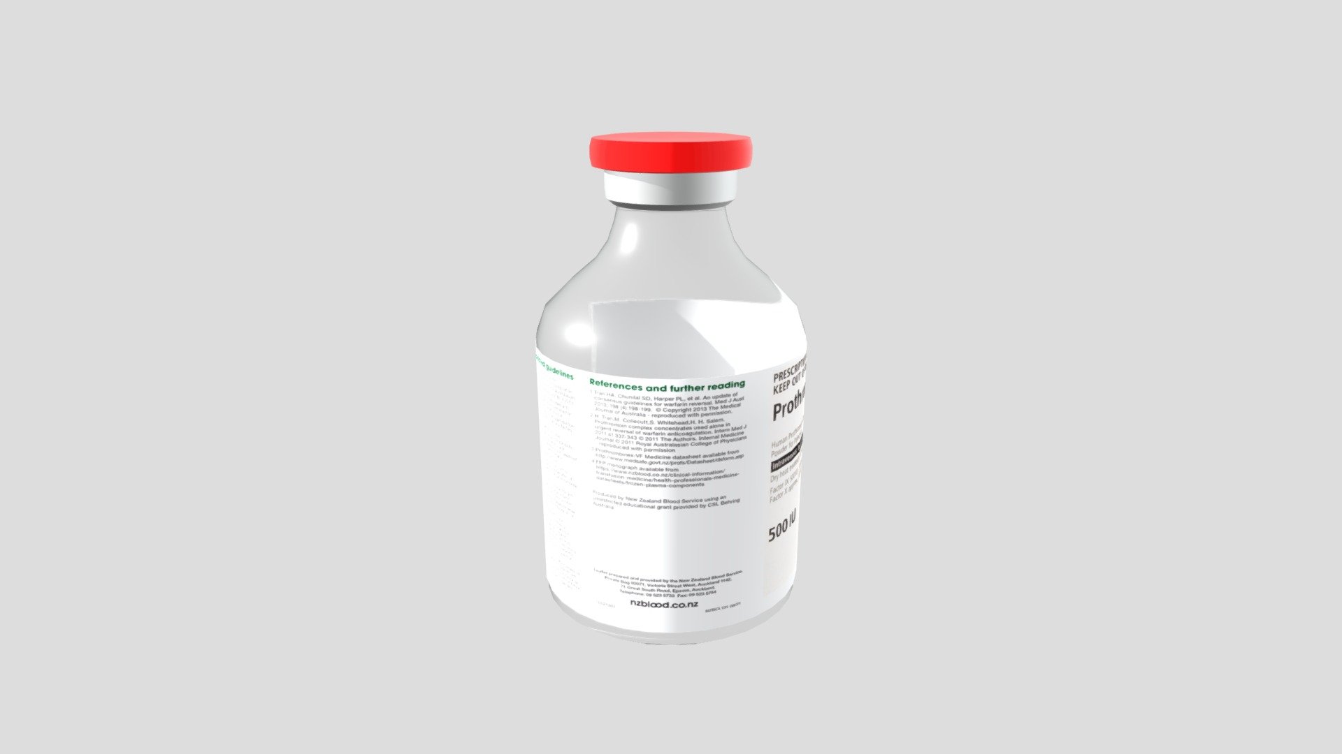 Prothrombinex_bottle - 3D model by manonlich [6c81150] - Sketchfab
