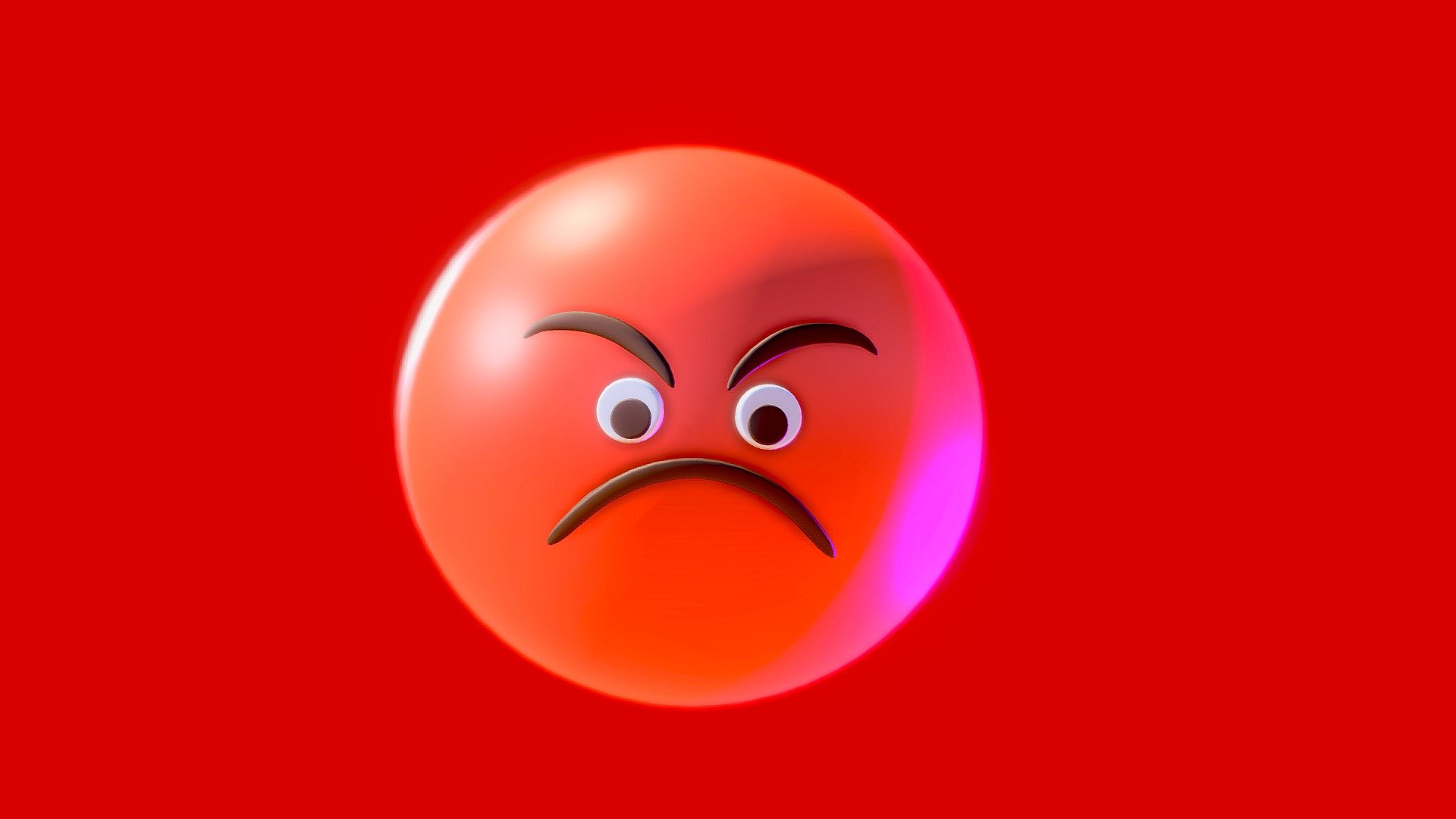 Very Angry Red Smiley Face