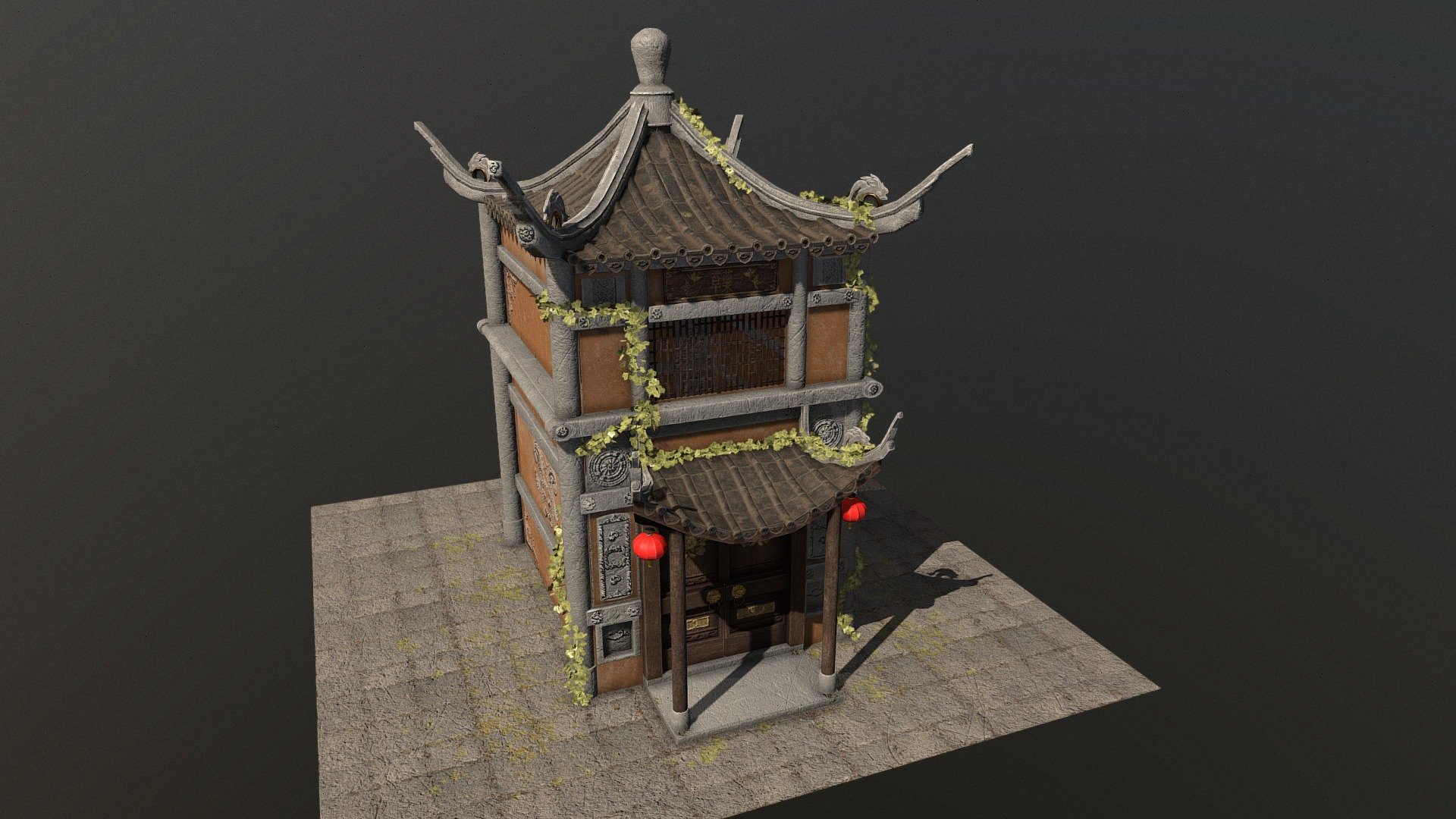 Chinese small building - 3D model by Pikas [6c8299f] - Sketchfab