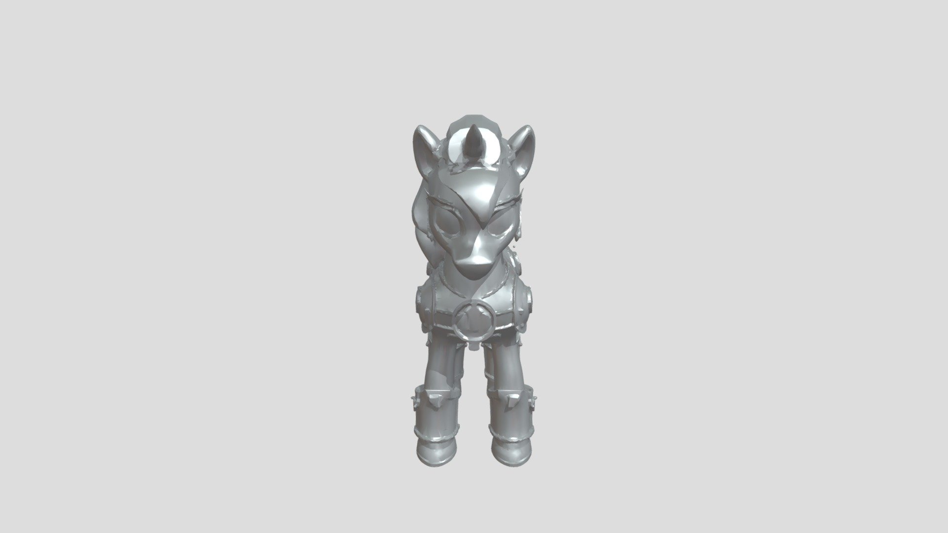 armored pony with large eye - 3D model by twbbee [6c86c66] - Sketchfab