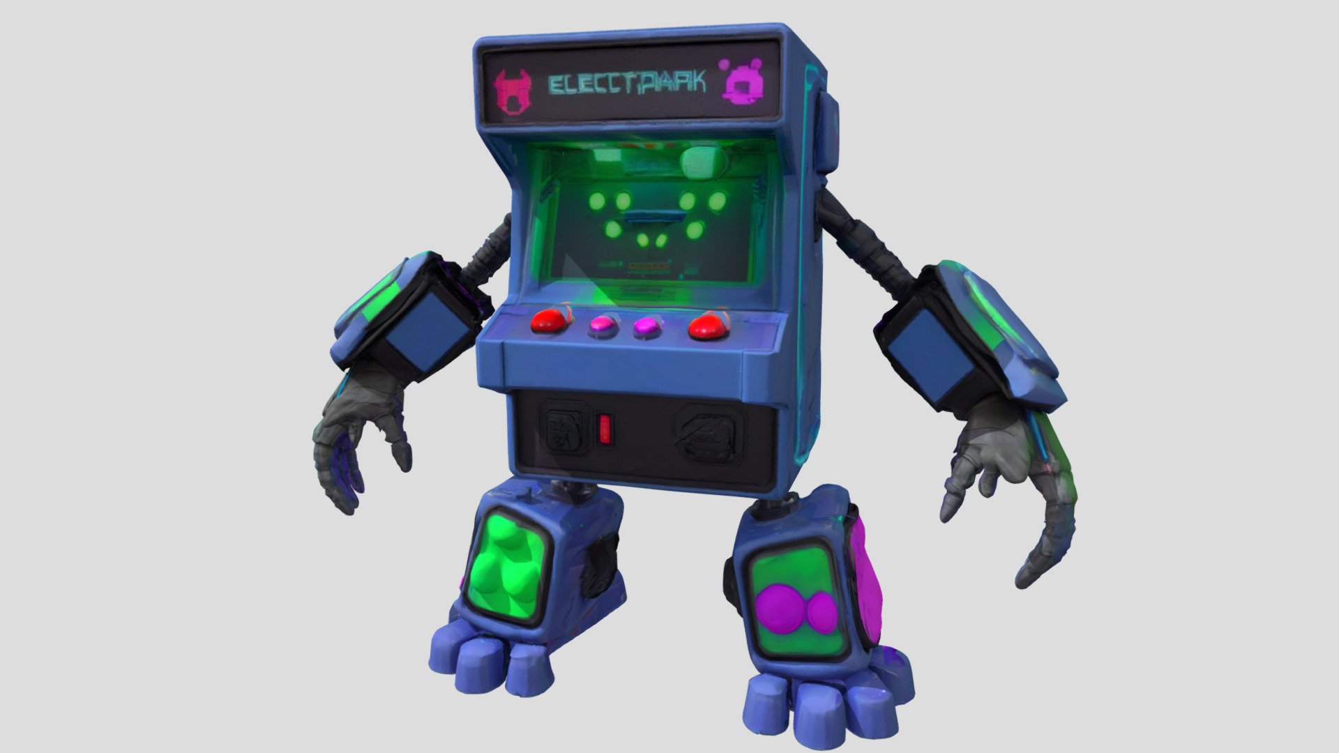 Pixelmaw - arcade - Download Free 3D model by Brian Trepanier (@CMBC) [6c89361] - Sketchfab