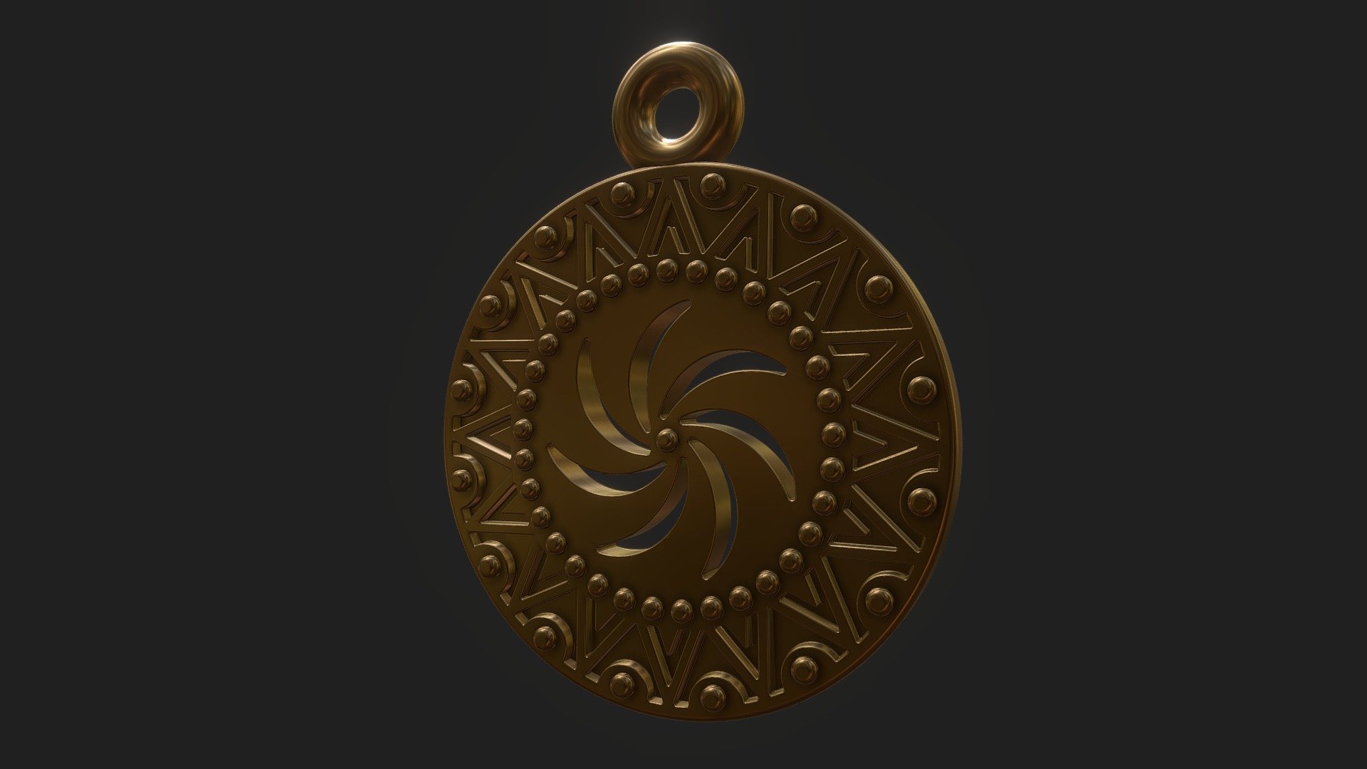Pendant Georgian ornament - 3D model by Mr.Ten [6c899a7] - Sketchfab