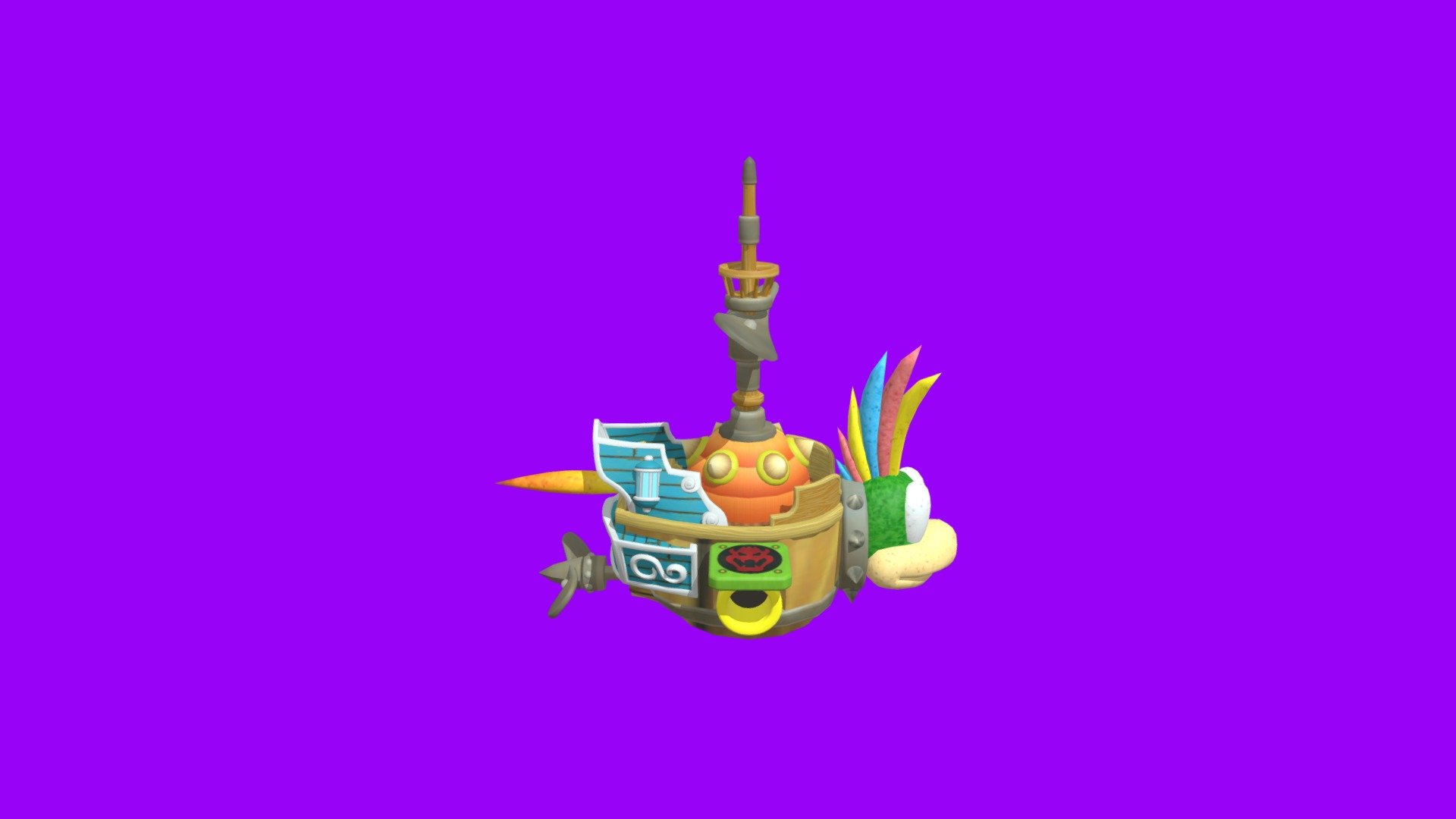Wii U - New Super Mario Bros U - Lemmys Airship - 3D model by Darth ...