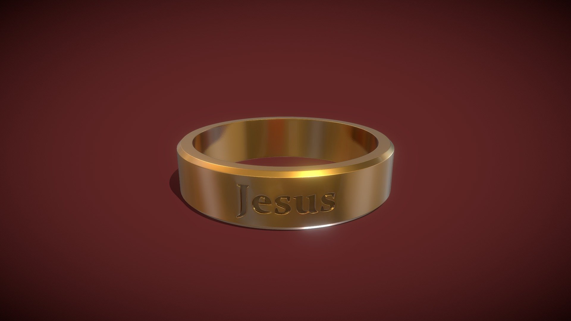 Jesus Ring Gold - Buy Royalty Free 3D model by Sandeep Choudhary ...
