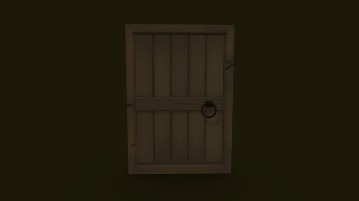 Wooden-door-with-frame 3D models - Sketchfab