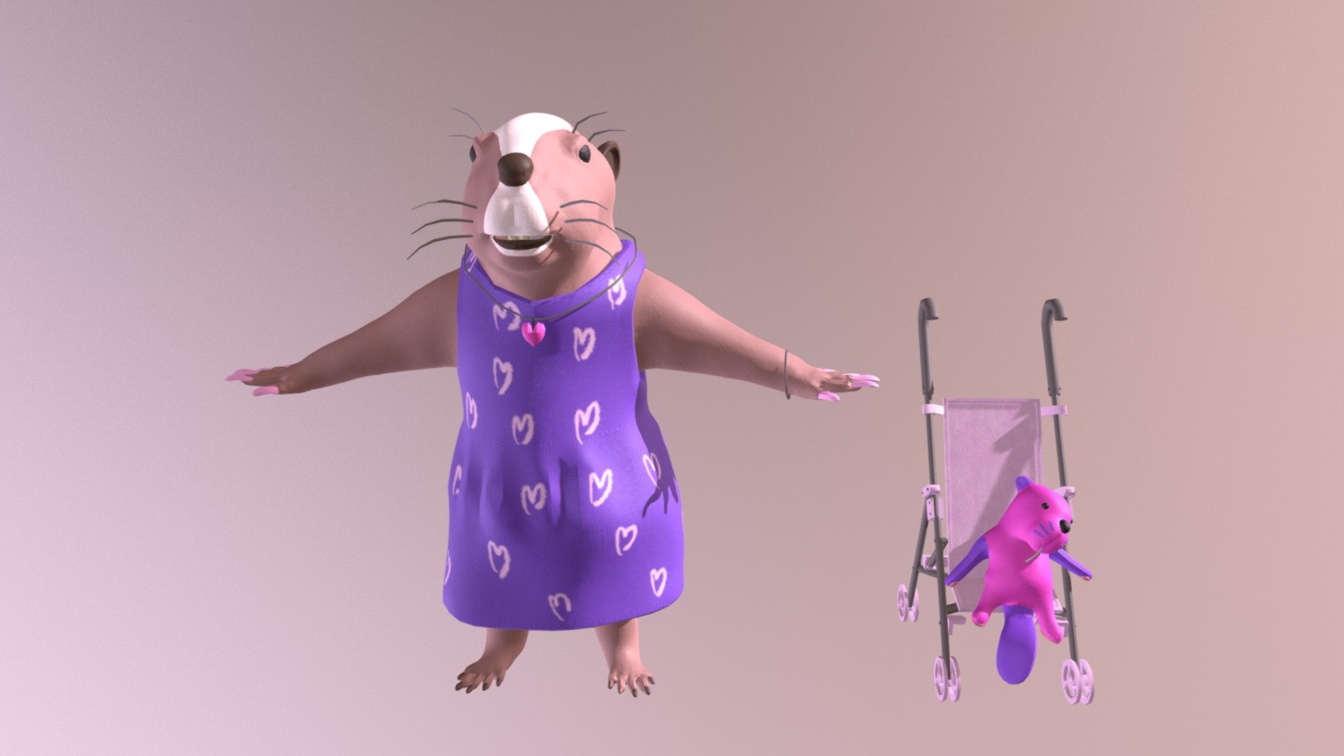 Sister Beaver - 3D model by morWickens [6c90f22] - Sketchfab