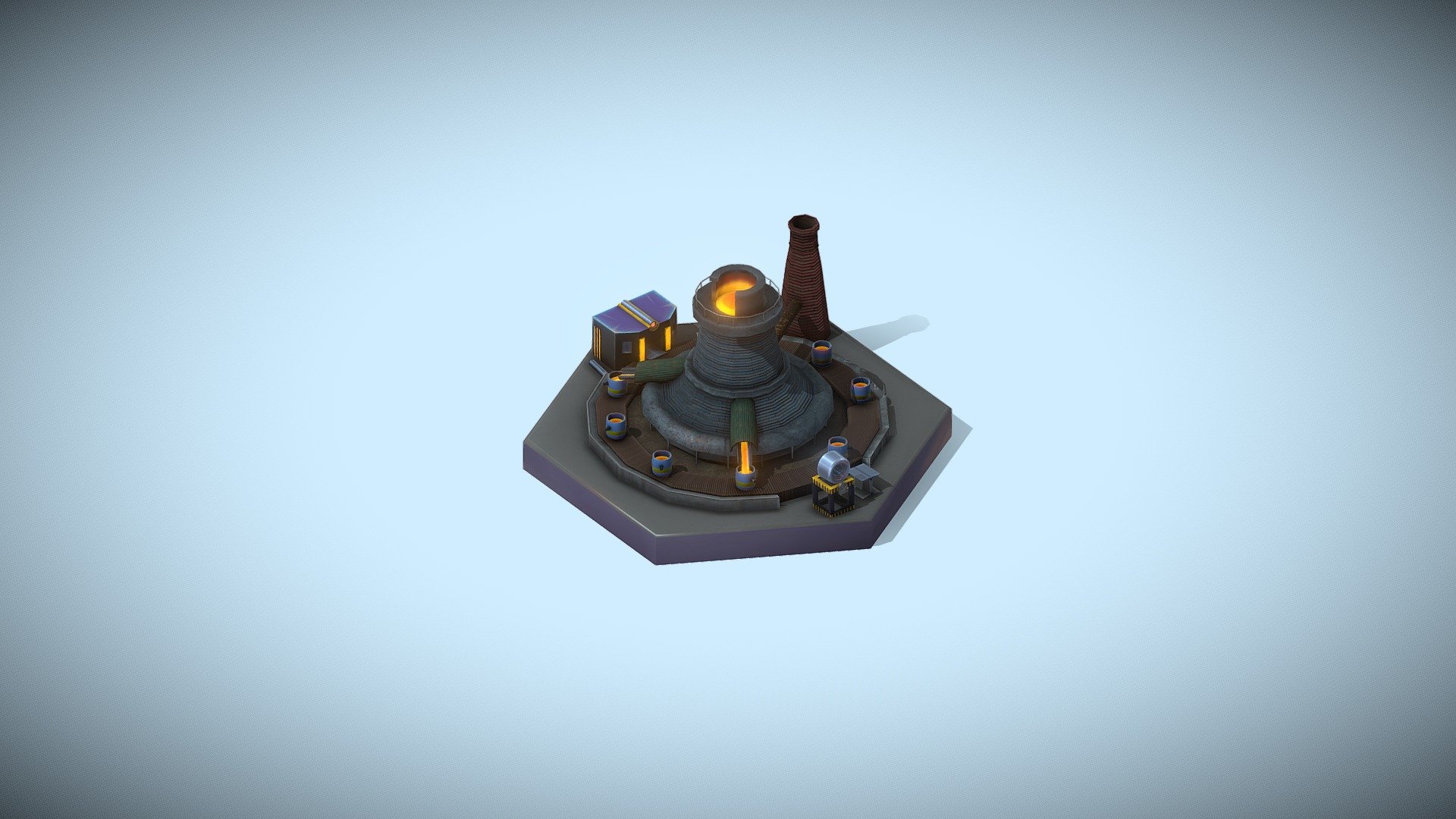 Iron works stylized low poly - 3D model by mRiot (@malgorzatariot ...