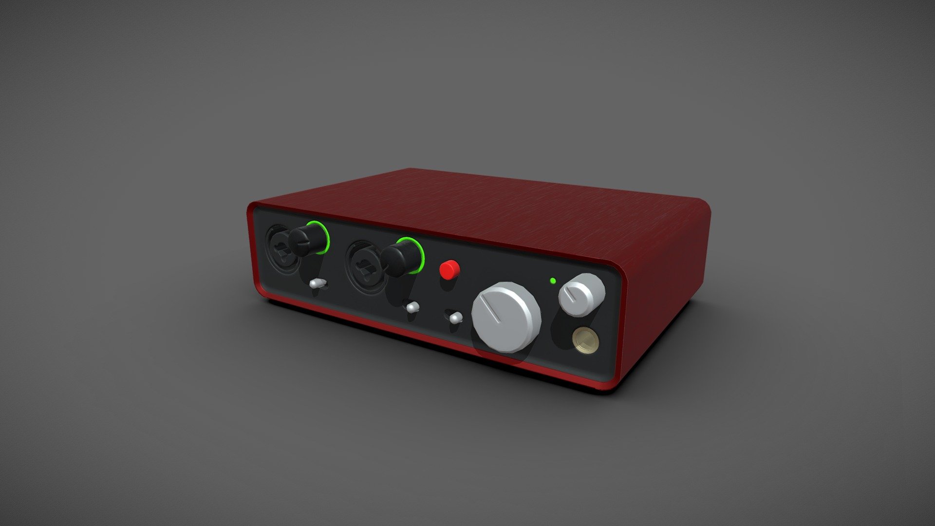 Focusrite Scarlett 2i2 (Game ready) - 3D model by Nikita Filimonov ...
