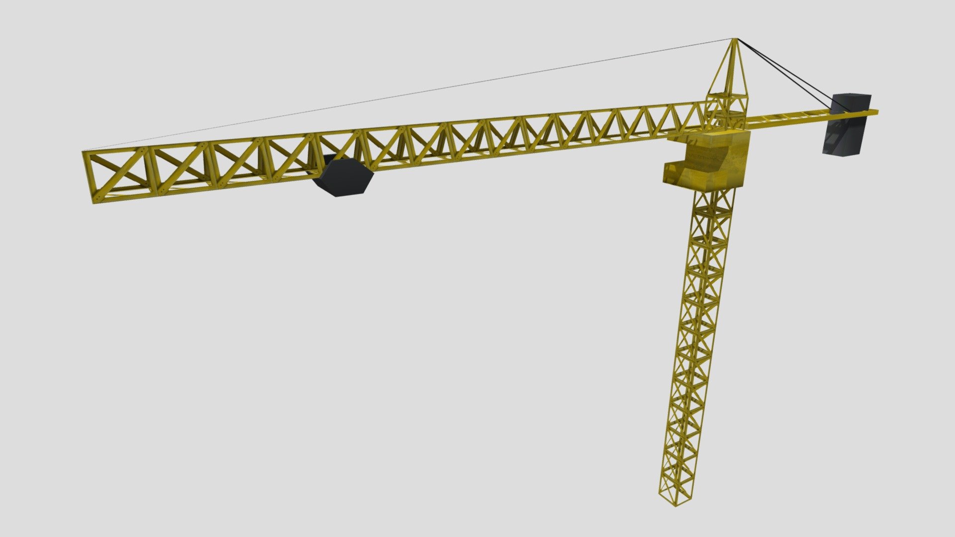 Hyper Low Poly Site Crane construction - Download Free 3D model by ...