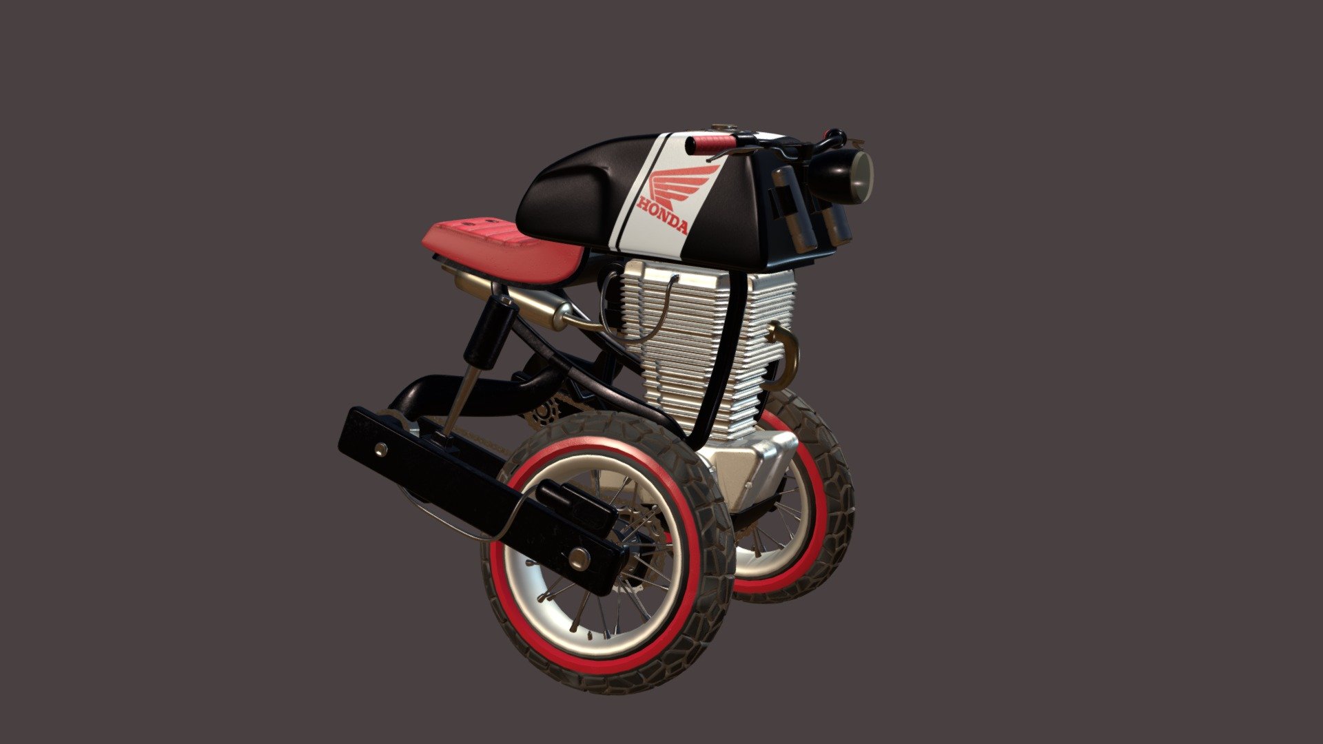 Two Wheels Motorcycle - 3D model by sduek [6c9dbe2] - Sketchfab