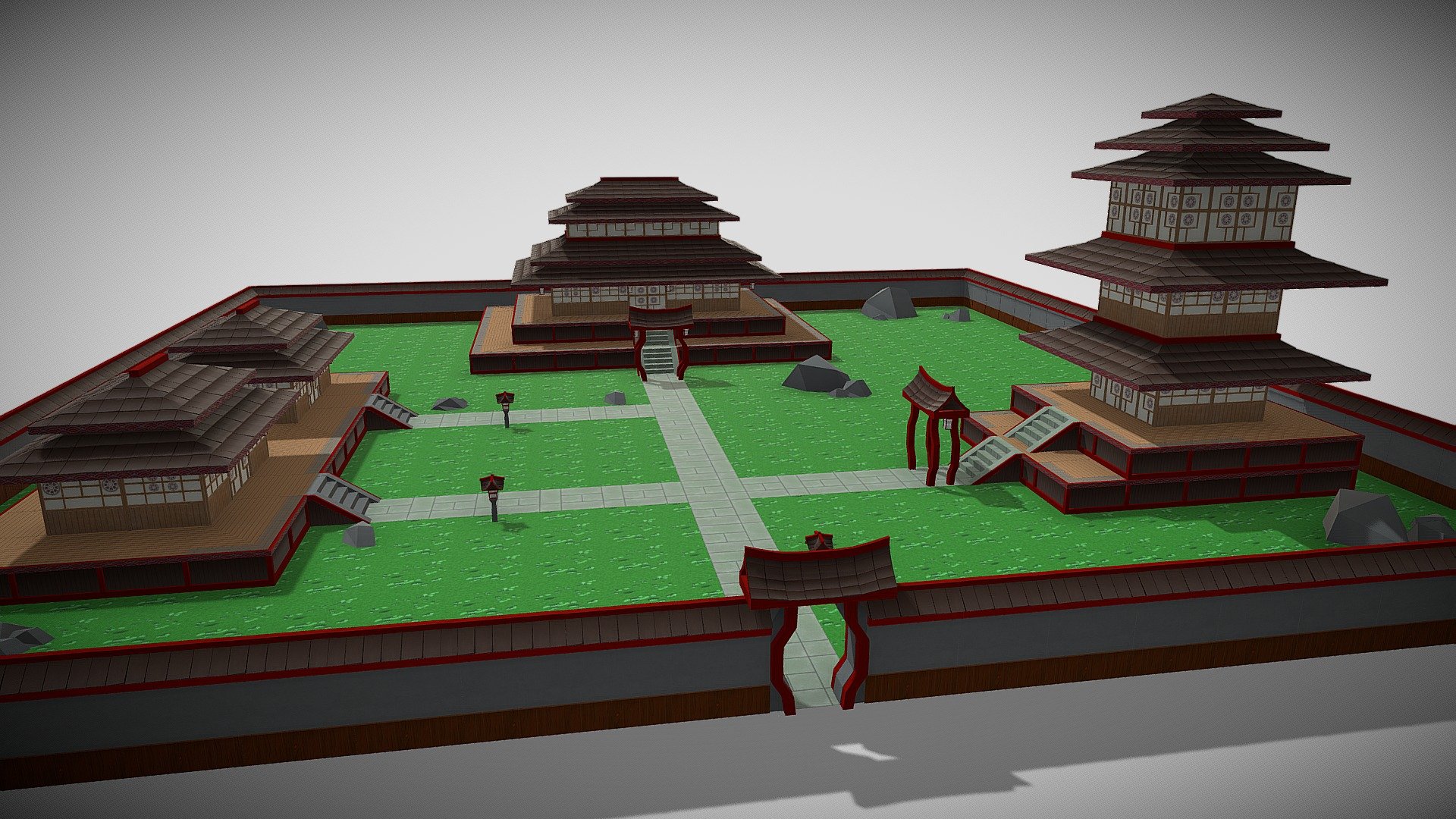 Japanese_Village_Environment - Download Free 3D model by JoshyClintoon ...