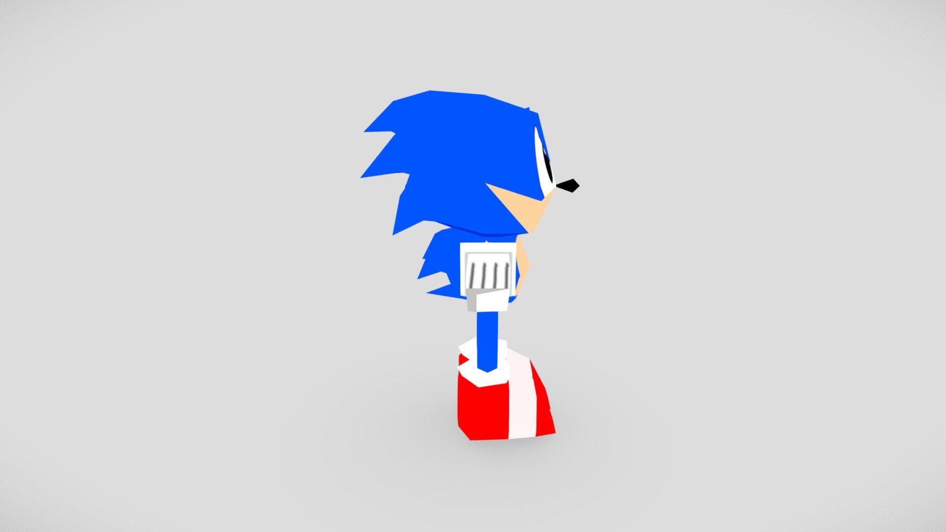 HD SONIC - Download Free 3D model by vale 3d models low poly ...