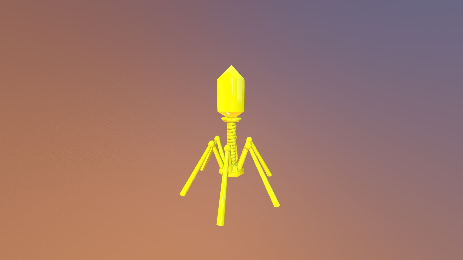 Basic Structure of Complex Virus - Bacteriophage - 3D model by ...
