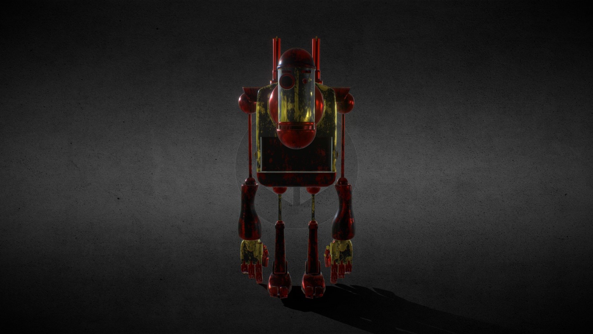 Painted robot - 3D model by Fátima Loya (@fatimaloya) [6ca608b] - Sketchfab
