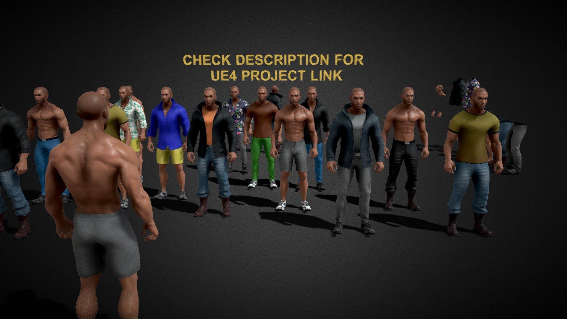 Modular Character Male Integrated To Ue4 Als Download Free 3d Model By Sunny Sunny7610