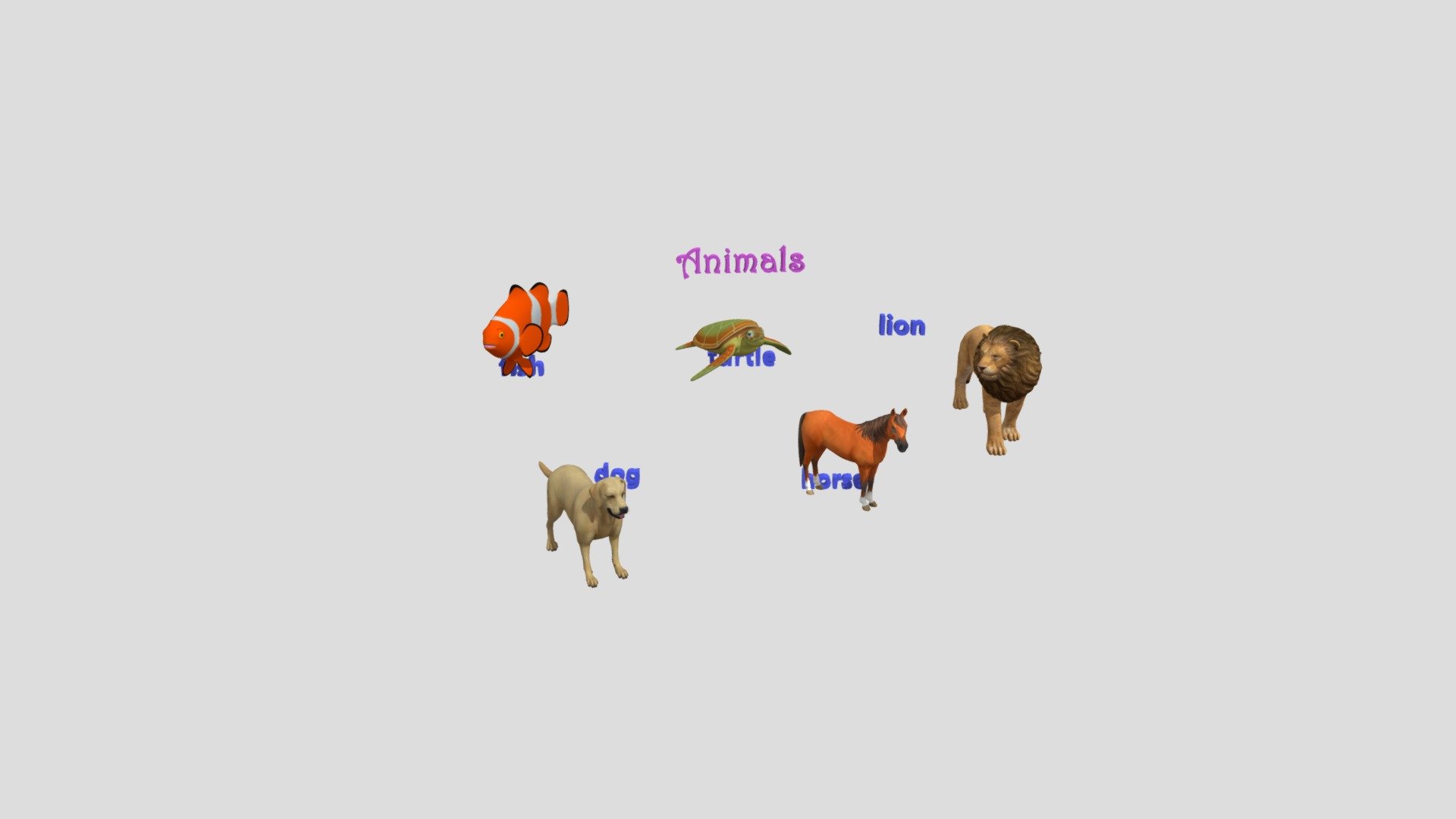 Animals - 3D model by paulinaverdesoto18 [6caf144] - Sketchfab