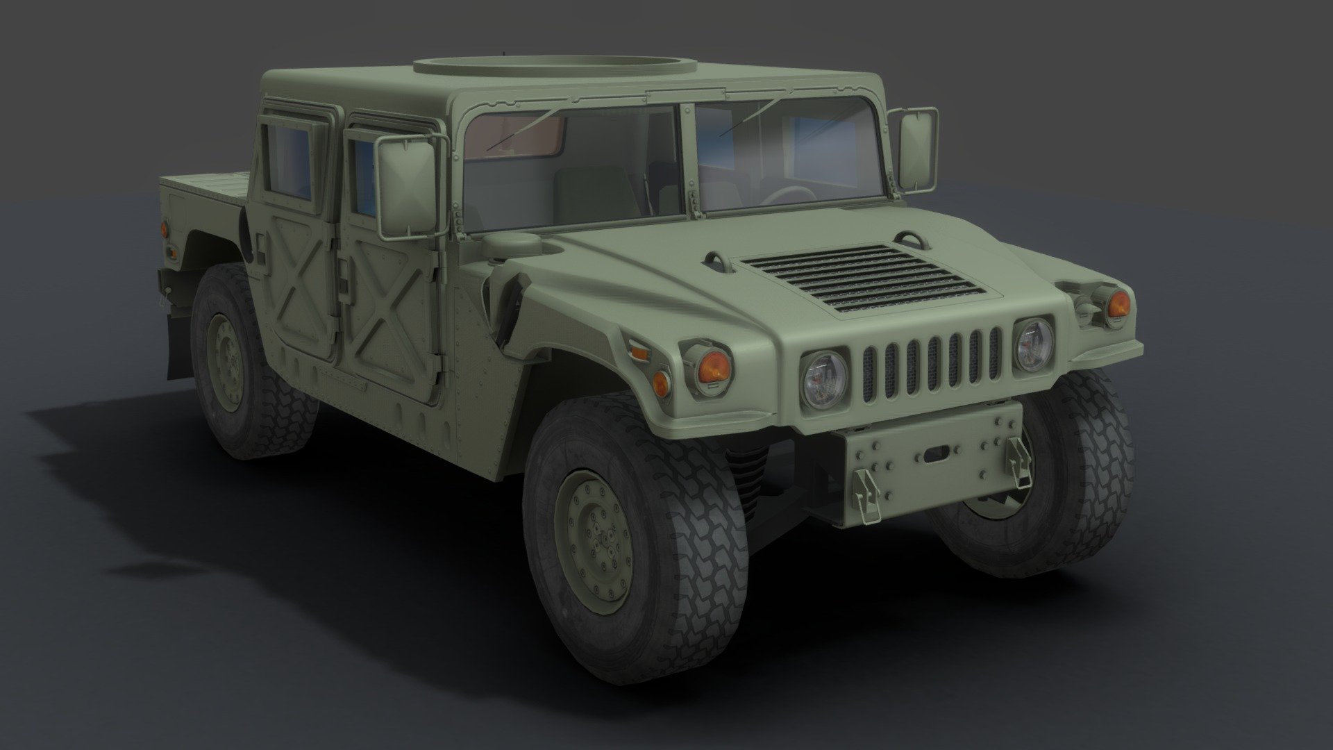 Humvee Pickup - 3D model by codexito [6cafc00] - Sketchfab
