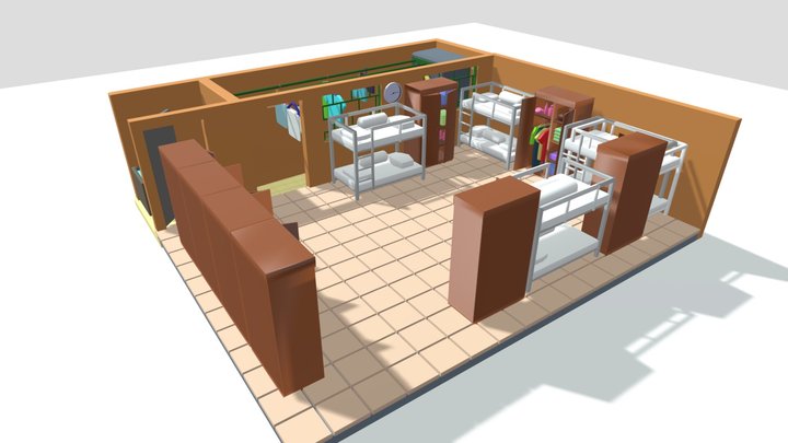 Dormitory 3D models - Sketchfab