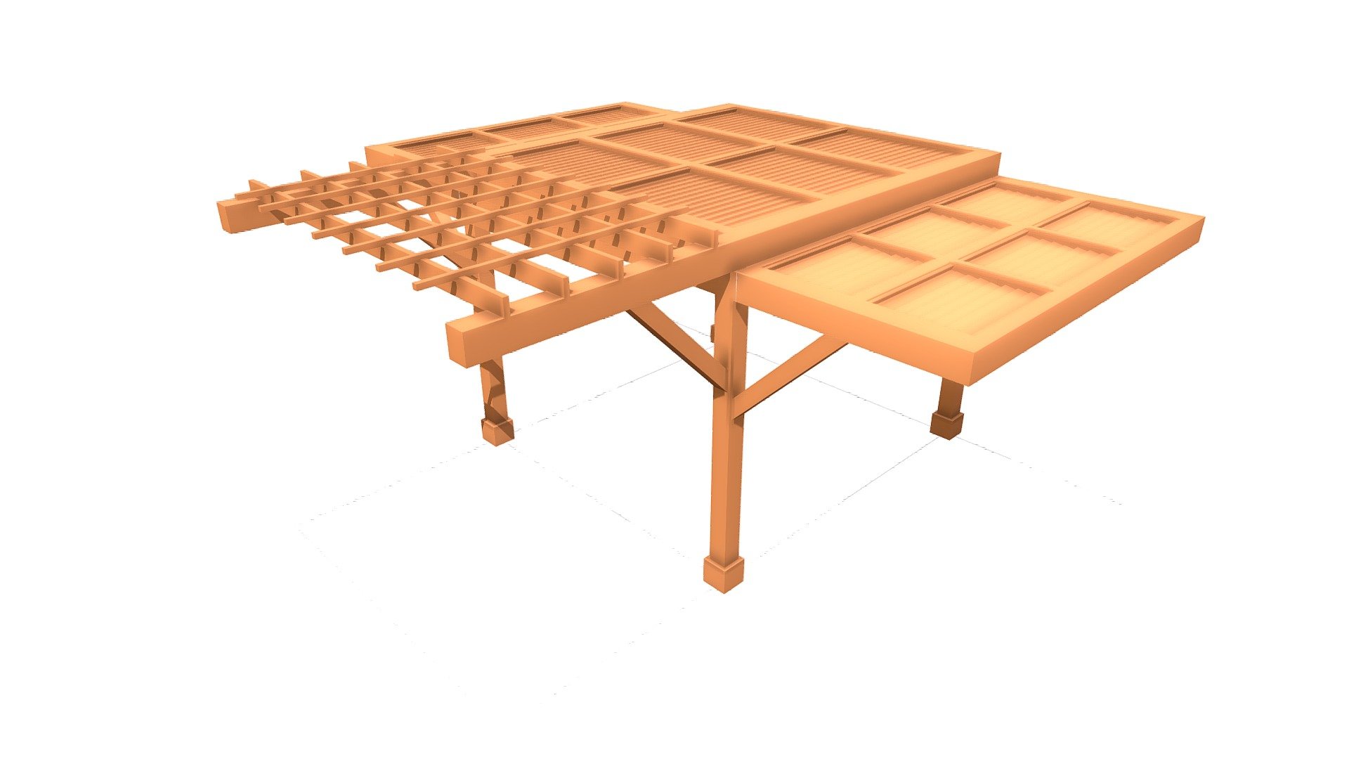 Custom Modern Pergola style - 3D model by Conceptual Engineering - RB ...