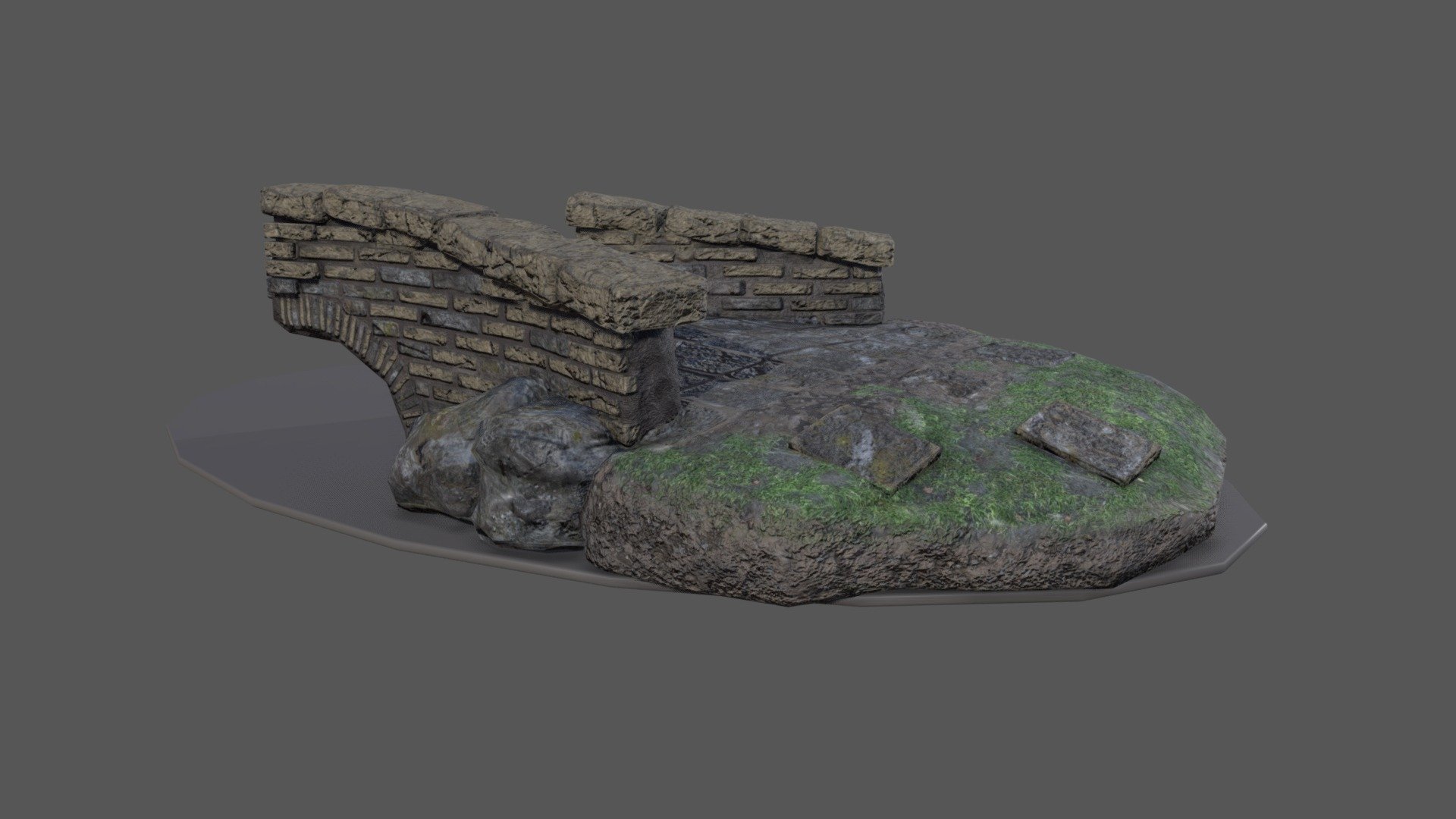 Fractured Stone Bridge - 3D model by Sage Lamb (@SageLamb) [6cb36d3 ...