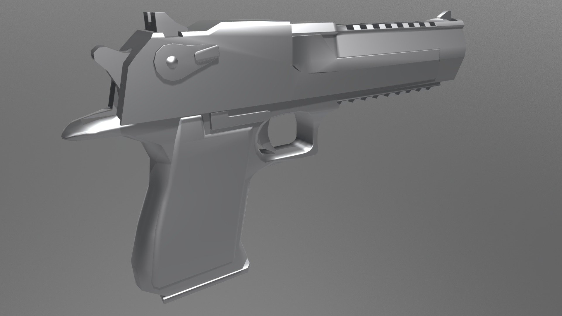 Heavy Pistol *Untextured* - 3D model by GabrielVD [6cb78fa] - Sketchfab