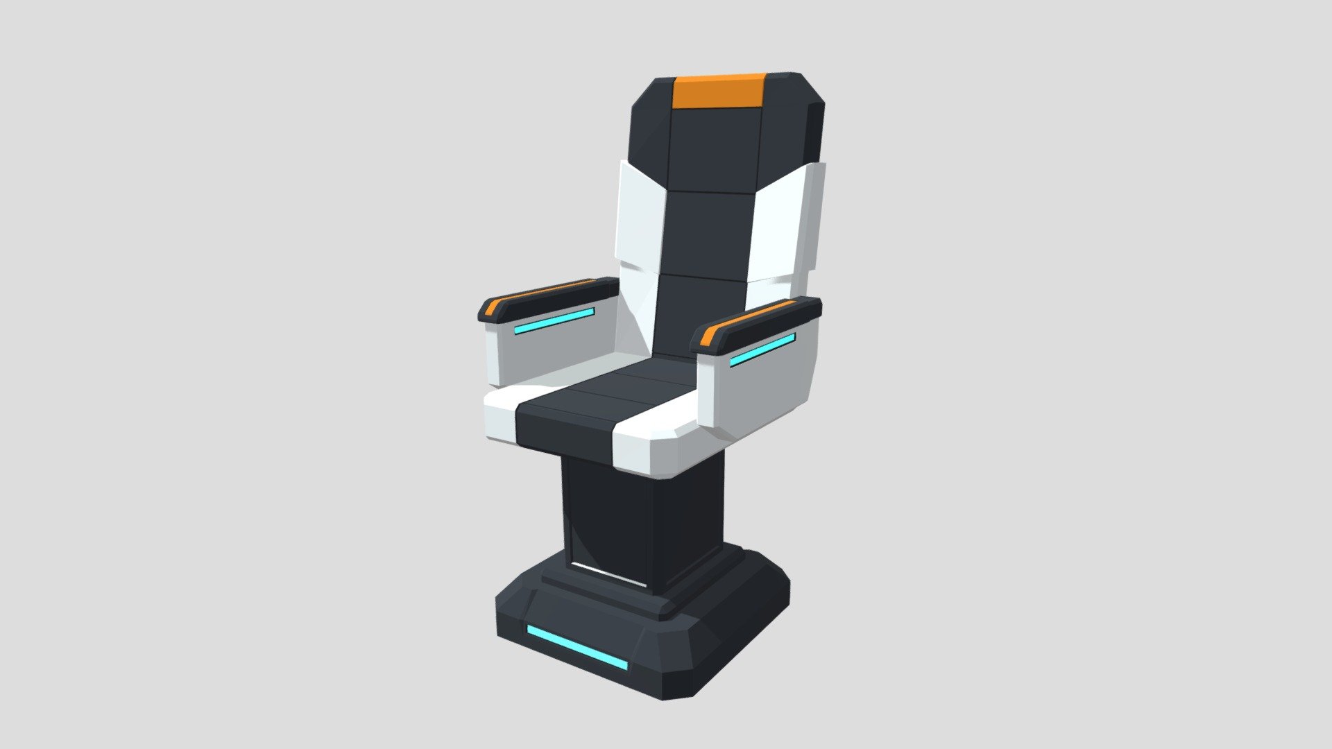 Low Poly Sci-Fi Operator Command Chair - 3D model by Ozea Studio ...