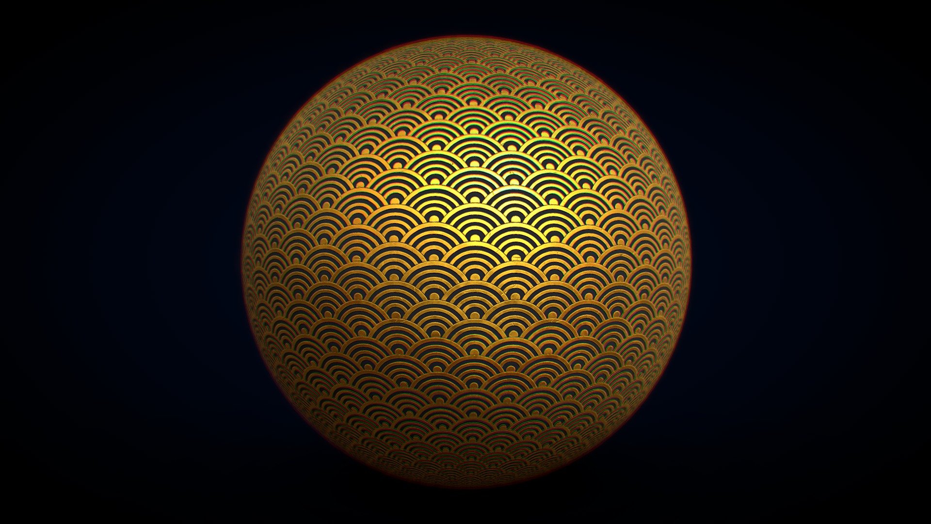 Japanese Gold Ring Pattern | Tile Texture - Download Free 3D model by ...