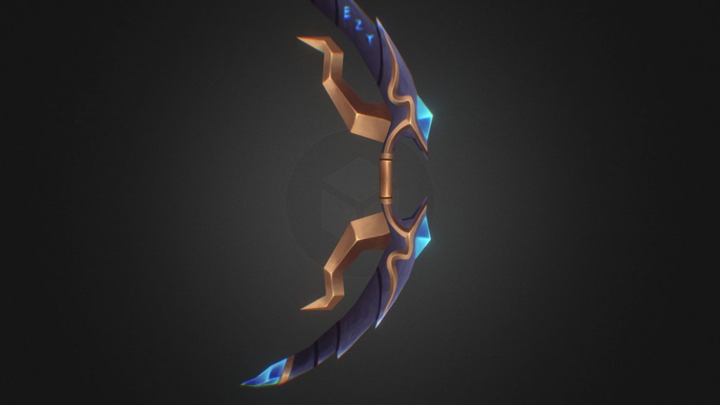 hand painted bow weapon - 3D model by lucak [6cc2cdb] - Sketchfab