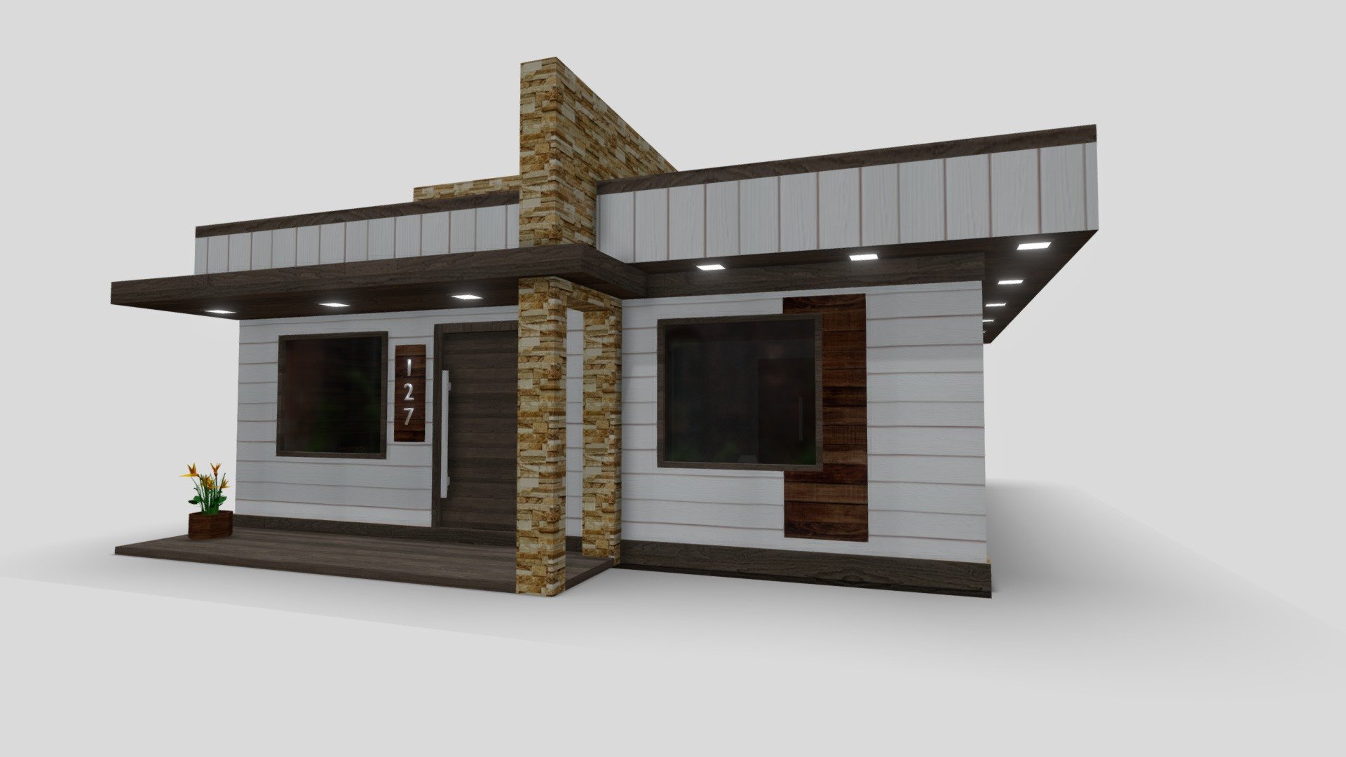 Modern House With Interior - Buy Royalty Free 3D model by Elvair Lima ...