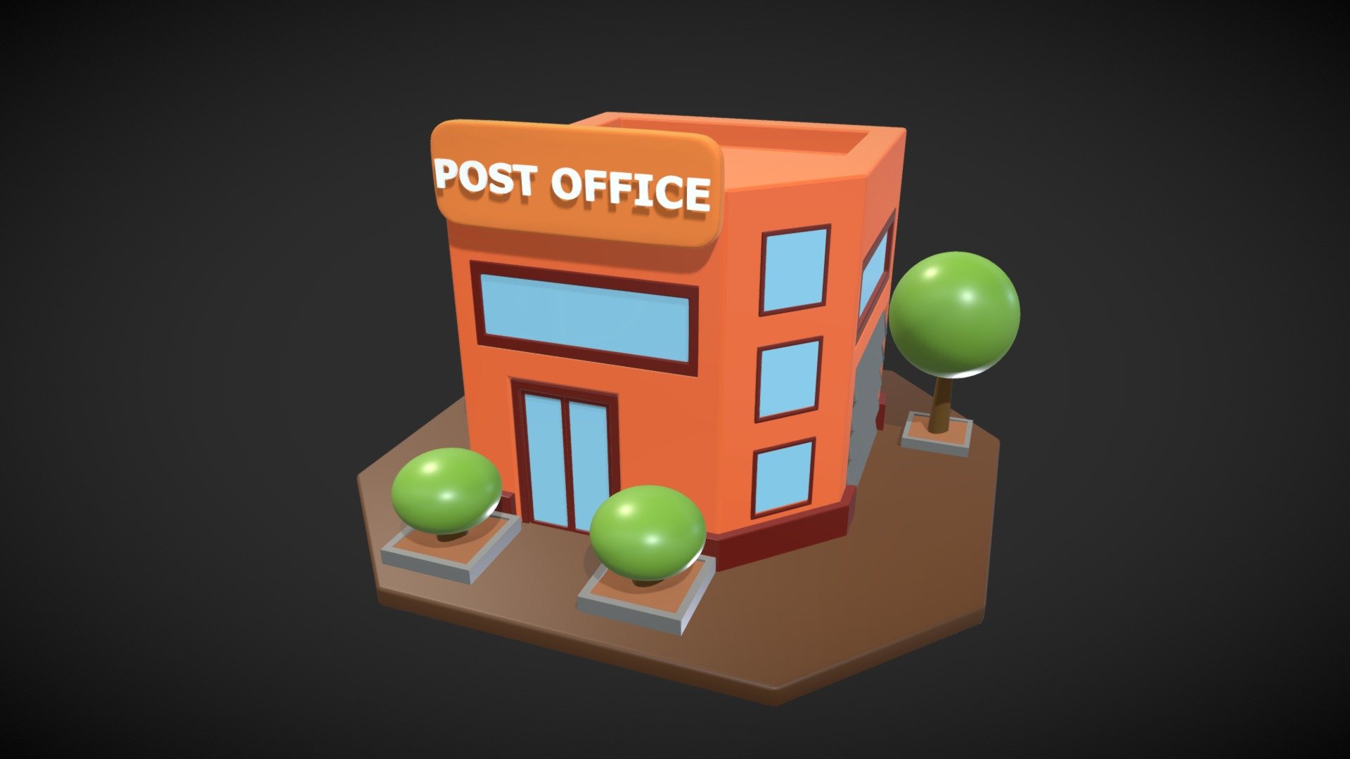 cartoon-postoffice - Buy Royalty Free 3D model by leijiaoshou [6cc8437 ...