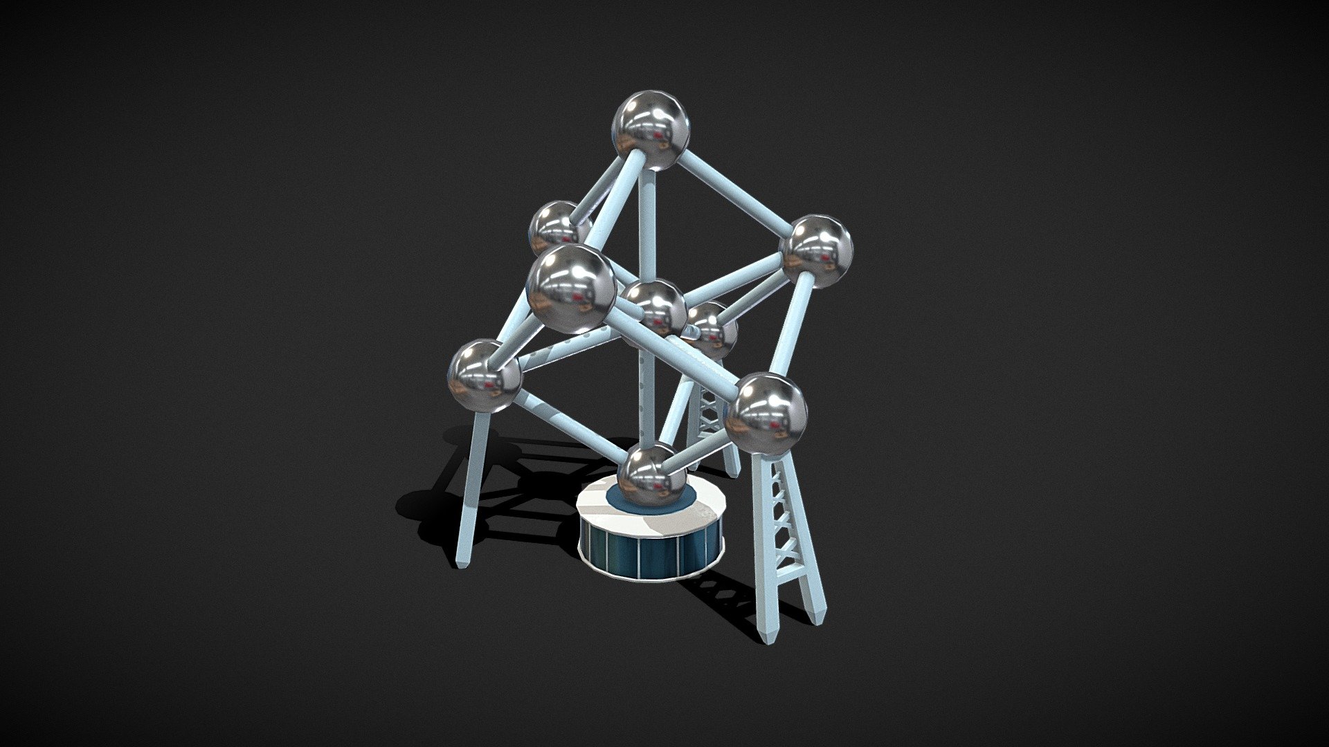 Atomium brussels low poly 3D model - Buy Royalty Free 3D model by ...
