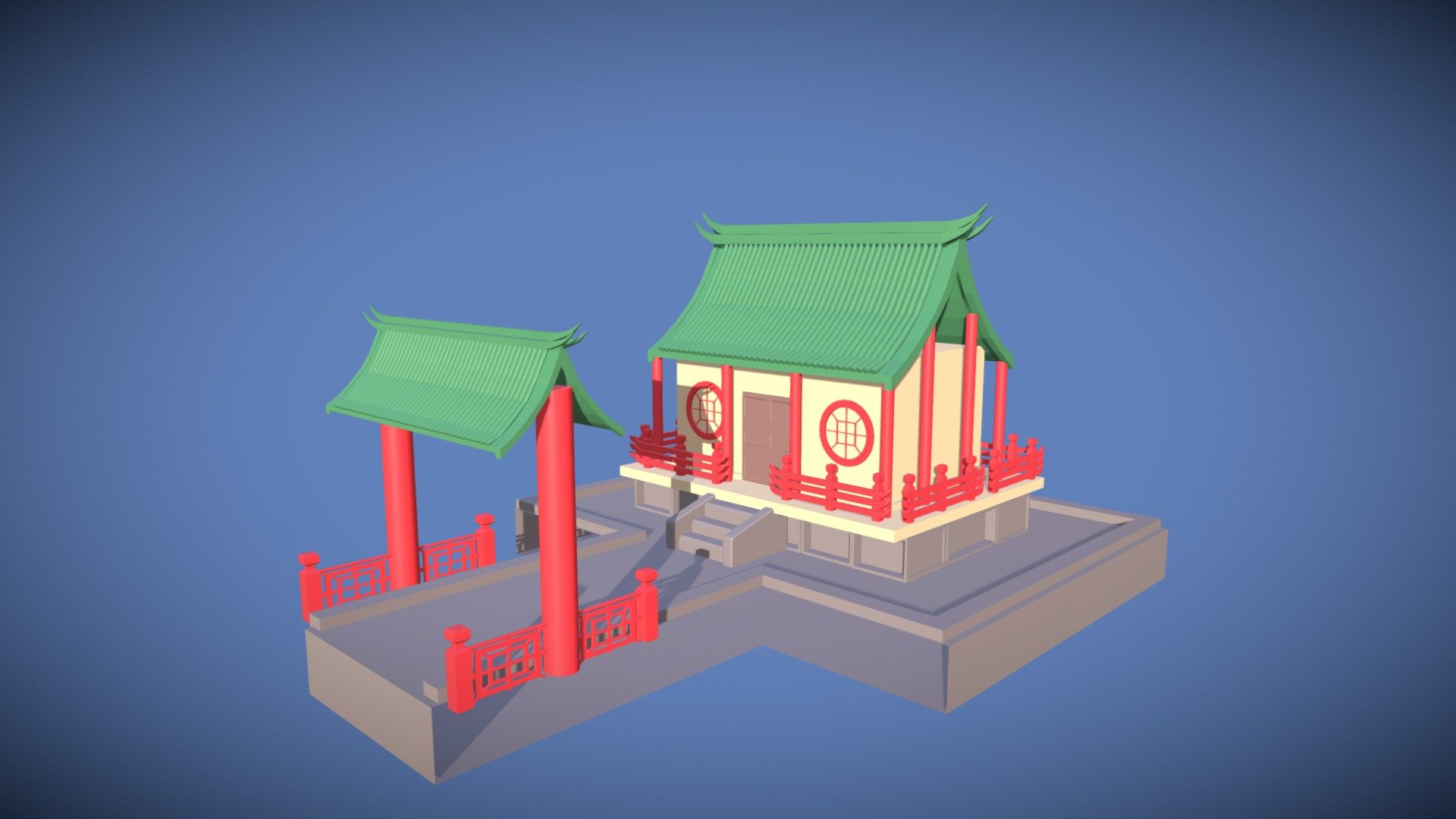 Low Poly Chinese Temple - Download Free 3D model by annhatsady [6ccef9e ...