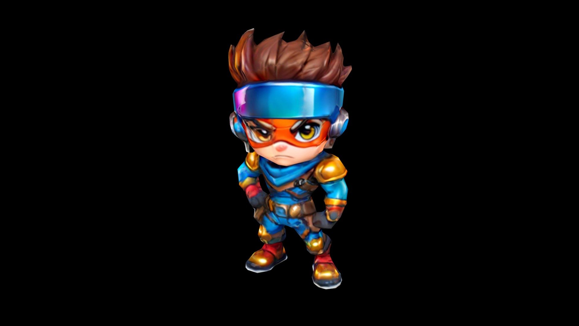 Image of an animated cartoon character with vari - Download Free 3D ...