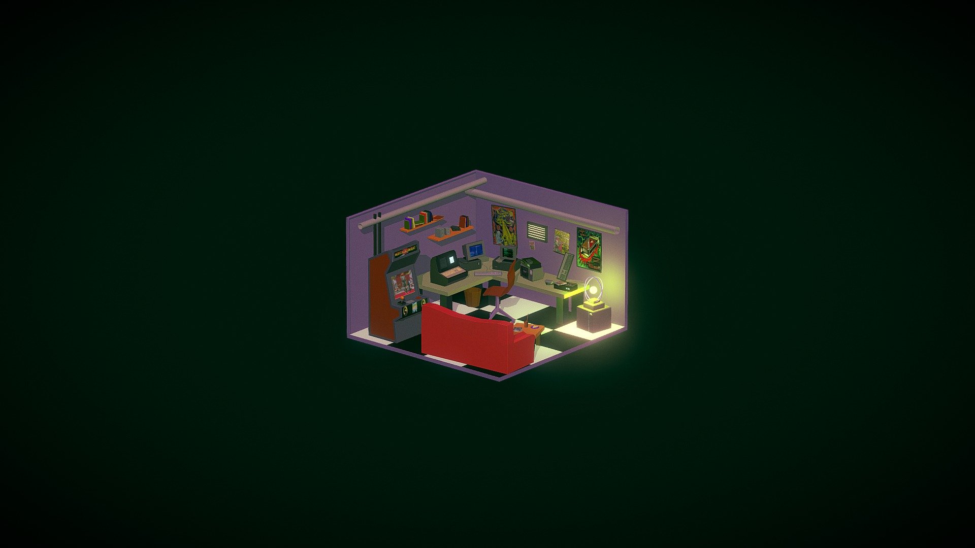 Hacker Room - 3D model by ringu [6cd420d] - Sketchfab